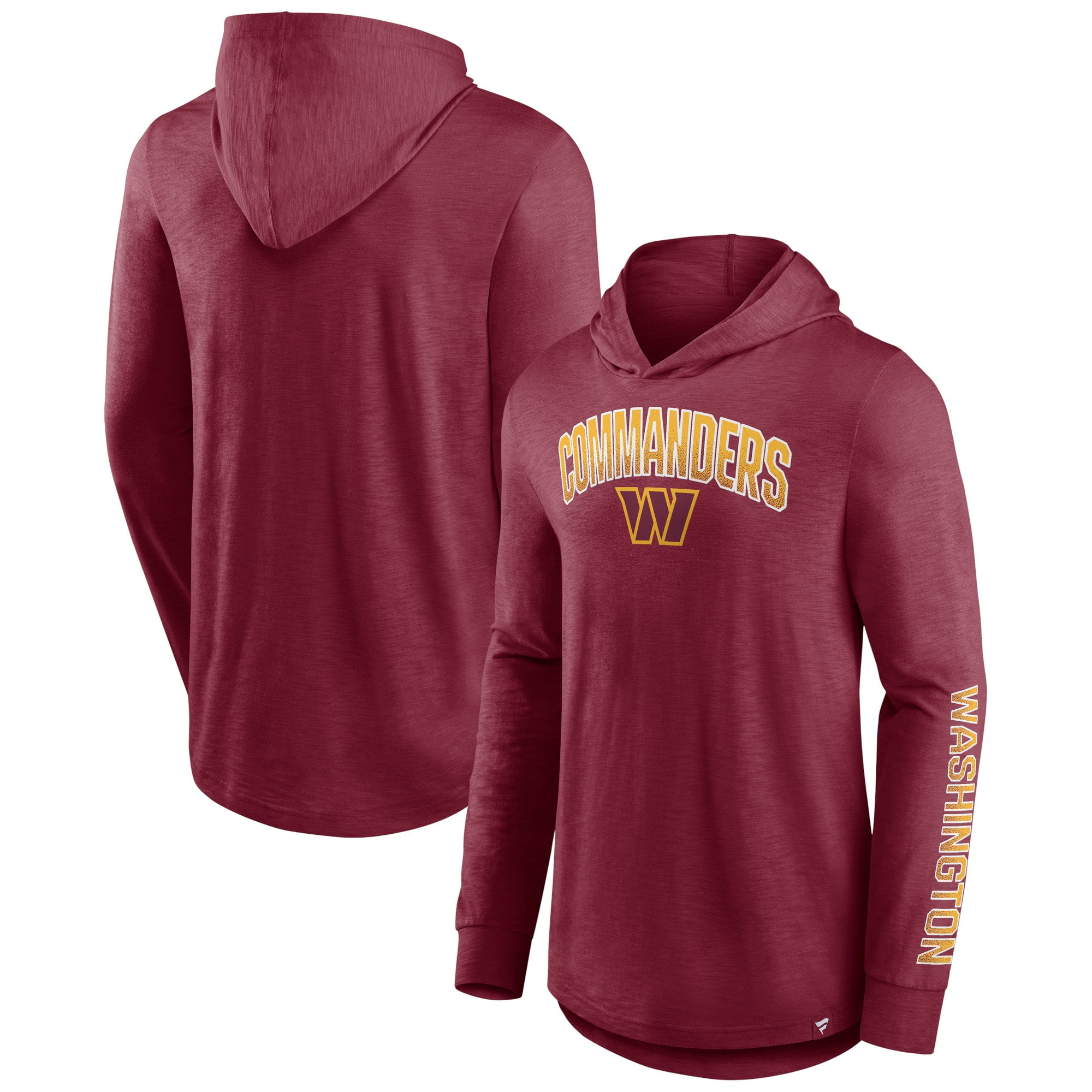Fanatics Men's Burgundy Washington Commanders Hooded Long Sleeve T ...