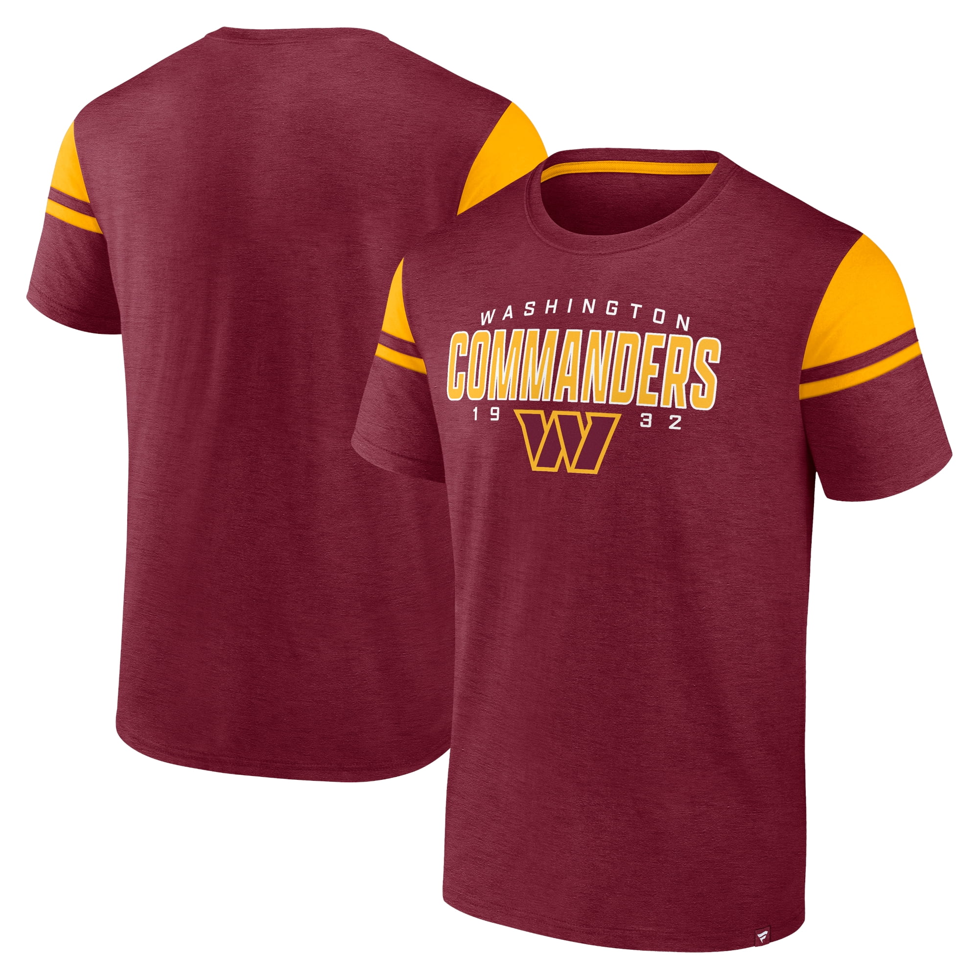 Men's Fanatics Burgundy Washington Commanders Old School Play Slub T ...