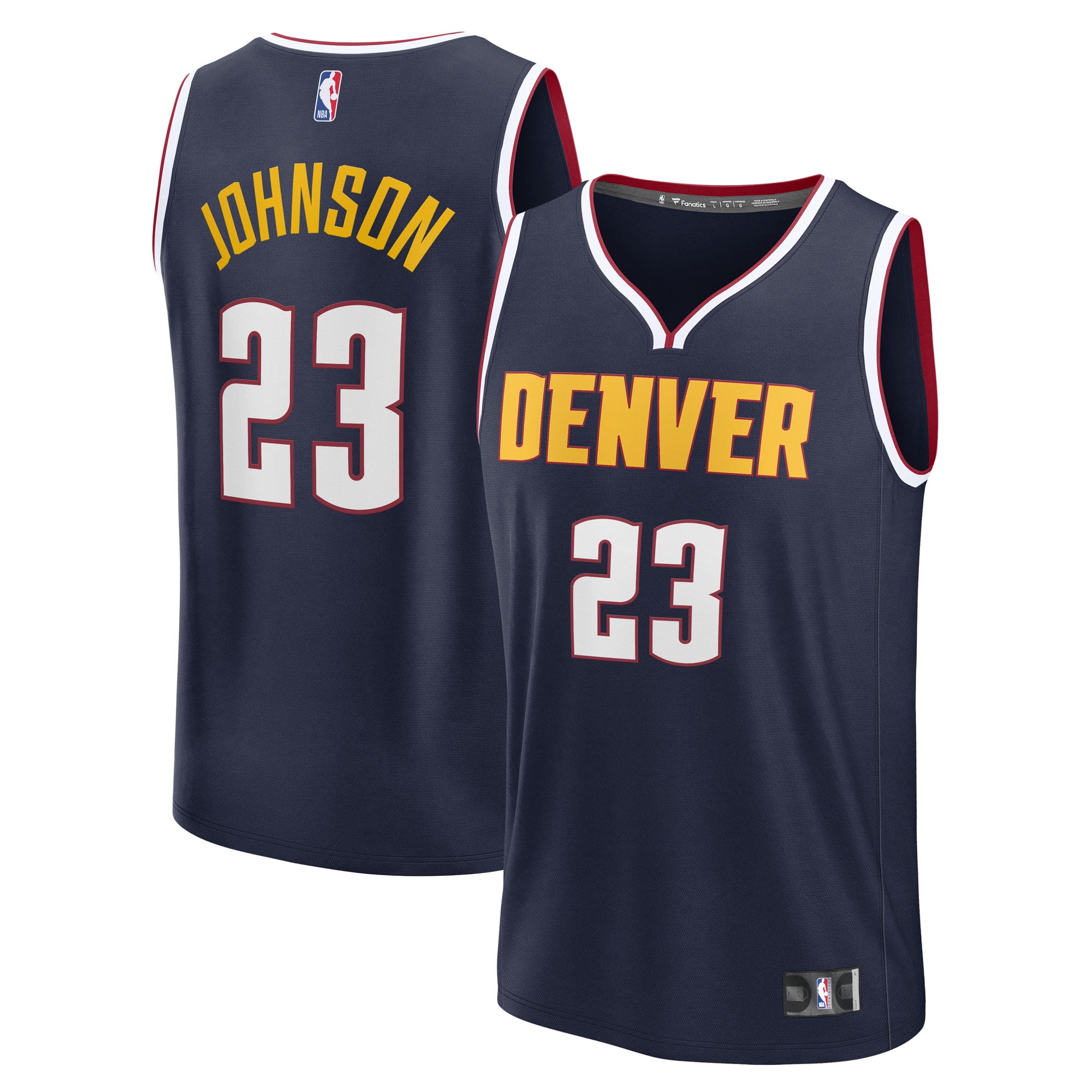 Men's Fanatics Cameron Johnson Navy Denver Nuggets Fast Break Replica Jersey - Icon Edition ...
