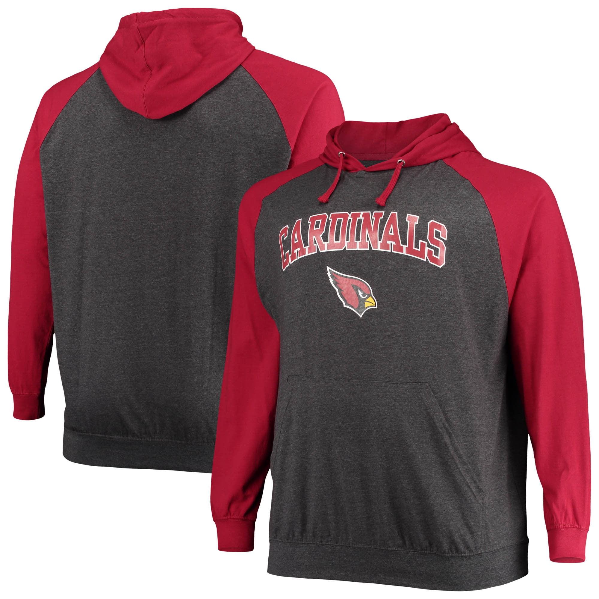 Men's Fanatics Cardinal/Heathered Charcoal Arizona Cardinals Big & Tall ...