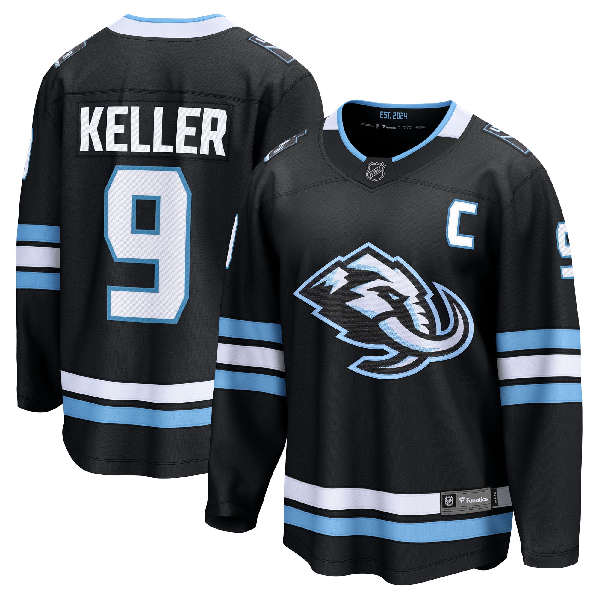 Men's Fanatics Clayton Keller Black Utah Mammoth Home Breakaway Jersey ...