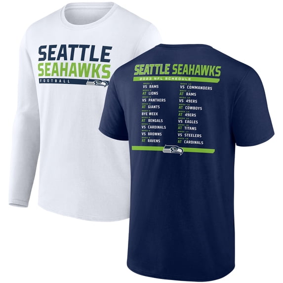 Men's Fanatics College Navy/White Seattle Seahawks Two-Pack 2023 ...