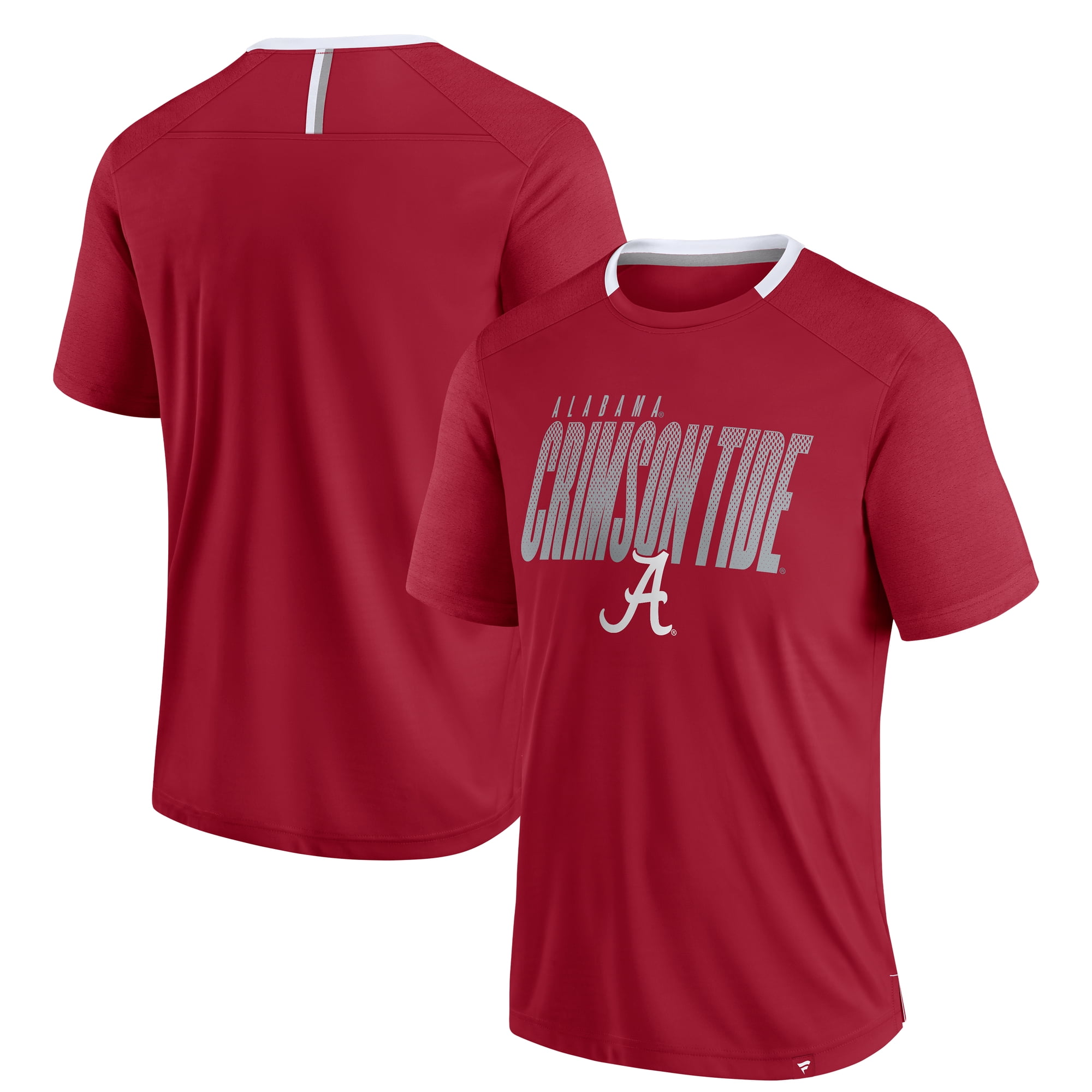 Men's Fanatics Crimson Alabama Crimson Tide Defender Fade Slant T-Shirt ...