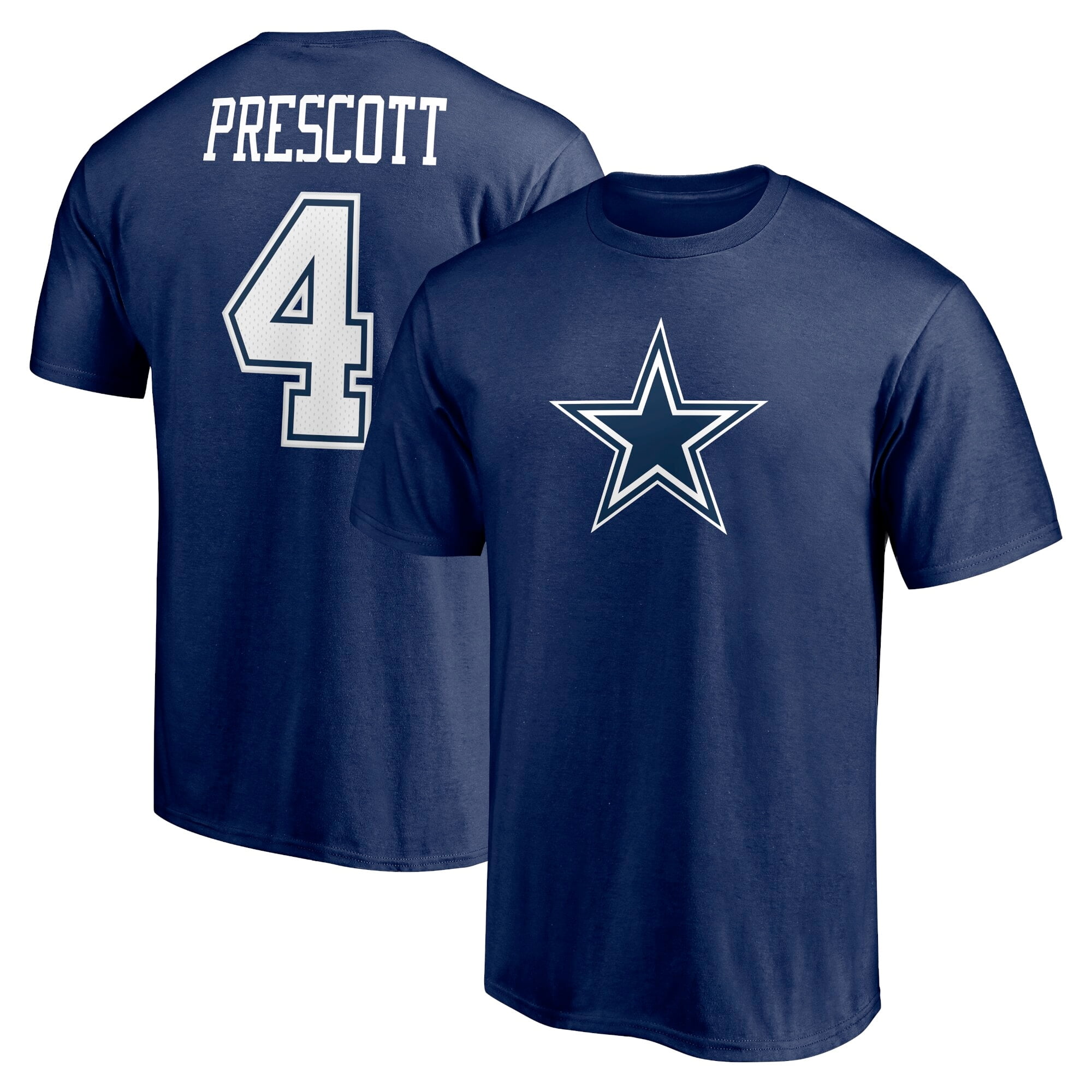 Men's Fanatics Dak Prescott Navy Dallas Cowboys Player Icon Name ...