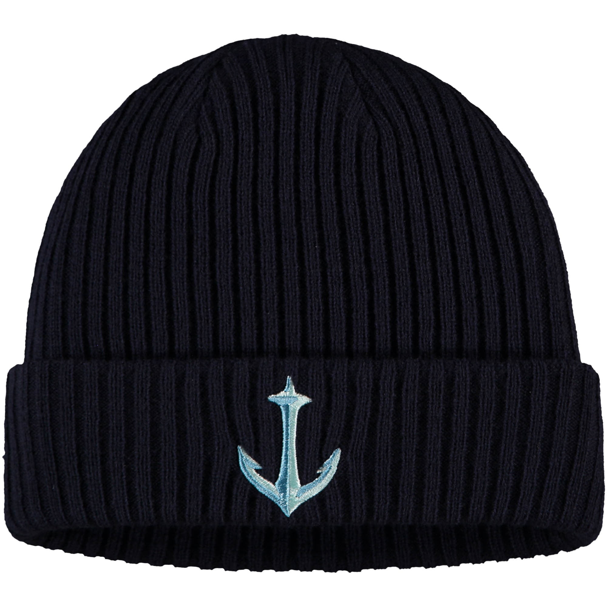 Men's Fanatics Deep Sea Blue Seattle Kraken Secondary Logo Cuffed Knit ...