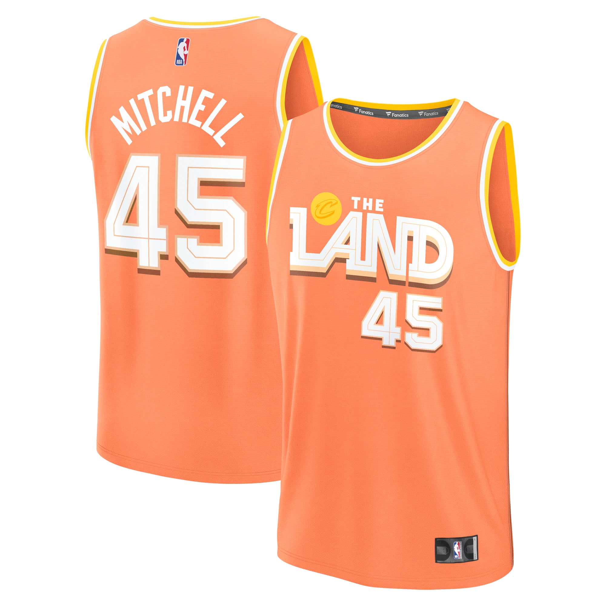 Men's Fanatics Donovan Mitchell Orange Cleveland Cavaliers 2025/26 City ...