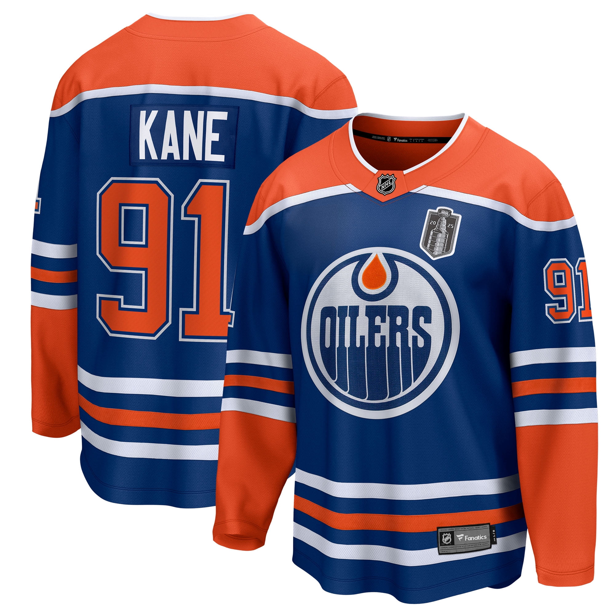 Men's Fanatics Evander Kane Royal Edmonton Oilers 2025 Stanley Cup ...