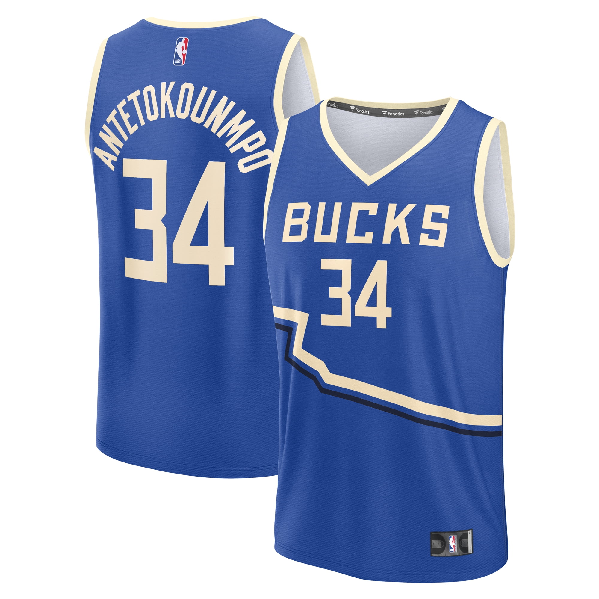 Men's Fanatics Giannis Antetokounmpo Royal Milwaukee Bucks 2024/25 Fast ...