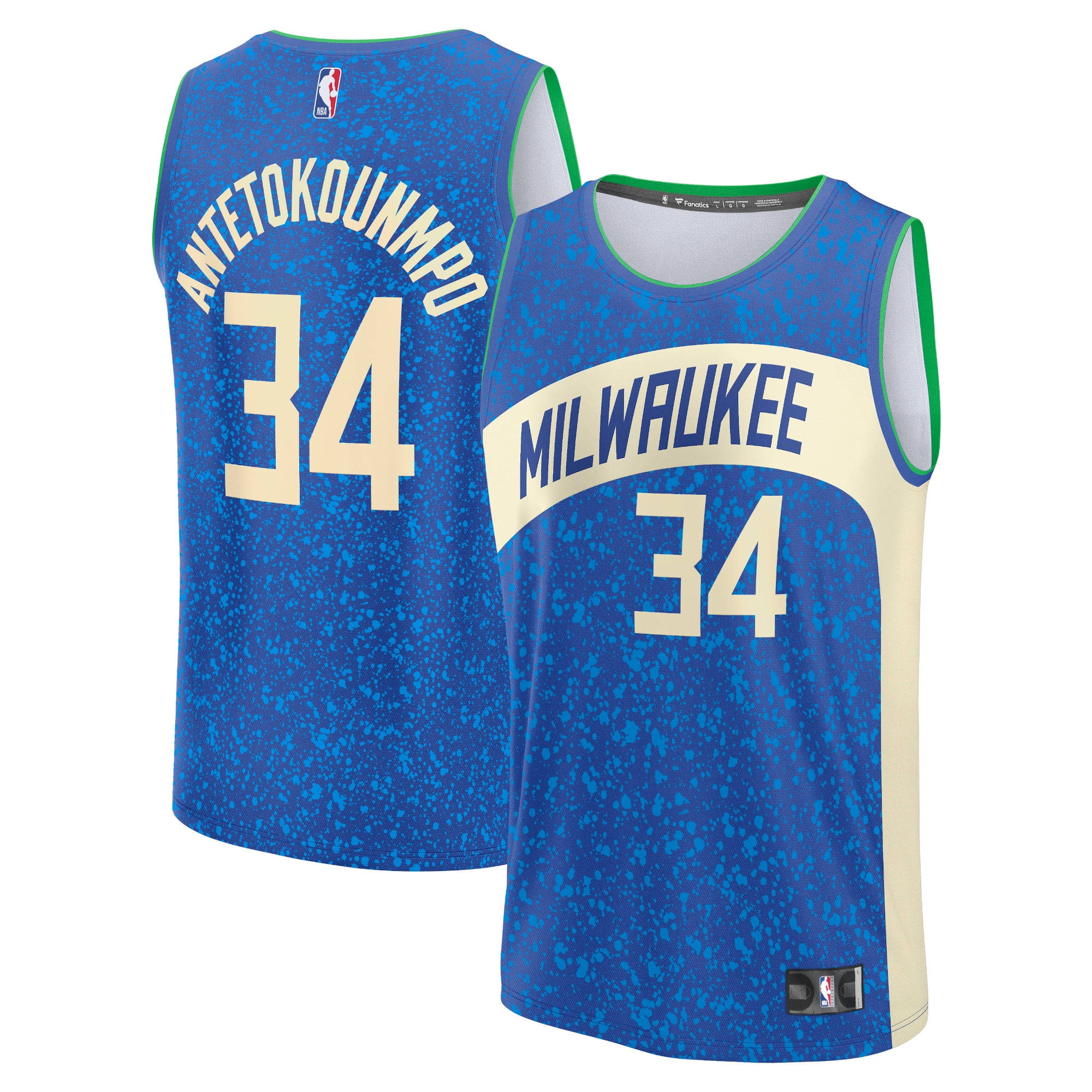 Men's Fanatics Giannis Antetokounmpo Royal Milwaukee Bucks Fast Break ...