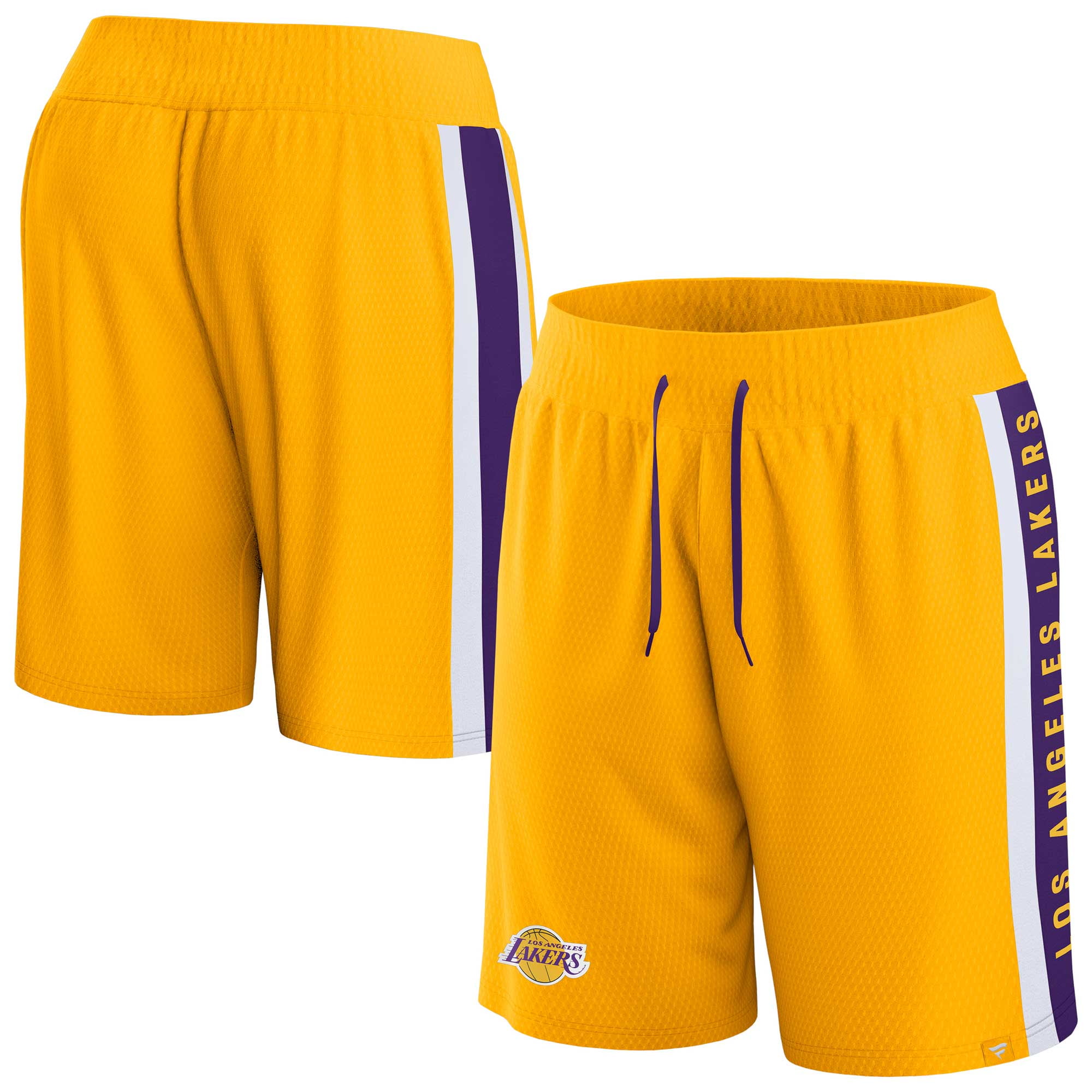 Men's Fanatics Gold Los Angeles Lakers Referee Iconic Mesh Shorts ...