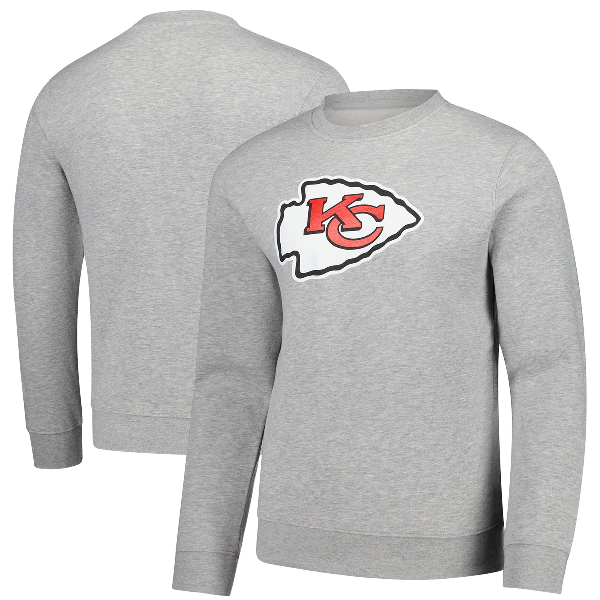 Men's-Fanatics Gray Kansas City Chiefs Fleece Pullover Sweatshirt ...