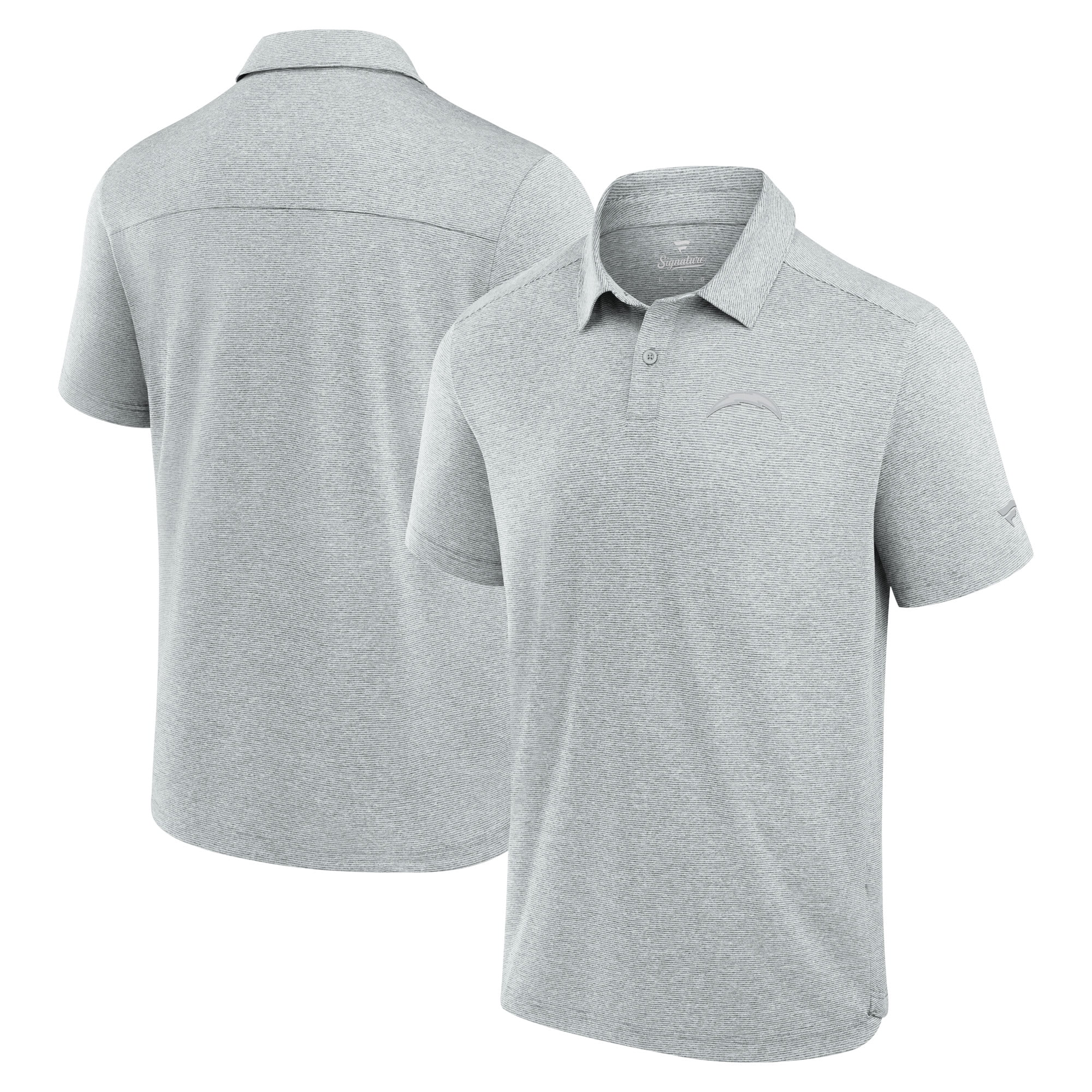 Men's Fanatics Gray Los Angeles Chargers Front Office Tech Polo ...