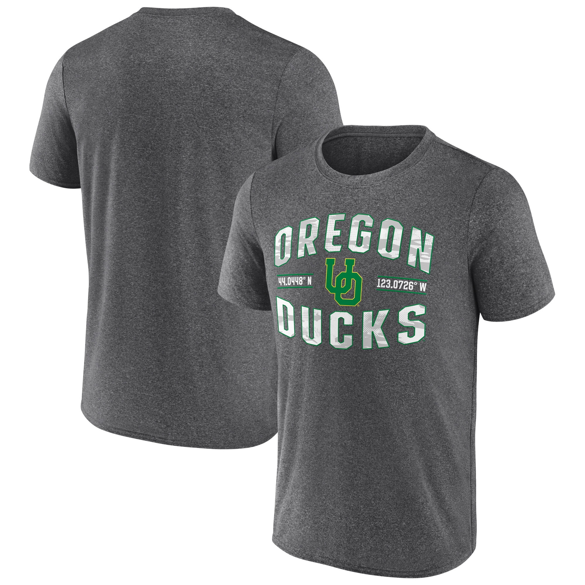 Men's Fanatics Heather Charcoal Oregon Ducks Iconic Want To Play T ...
