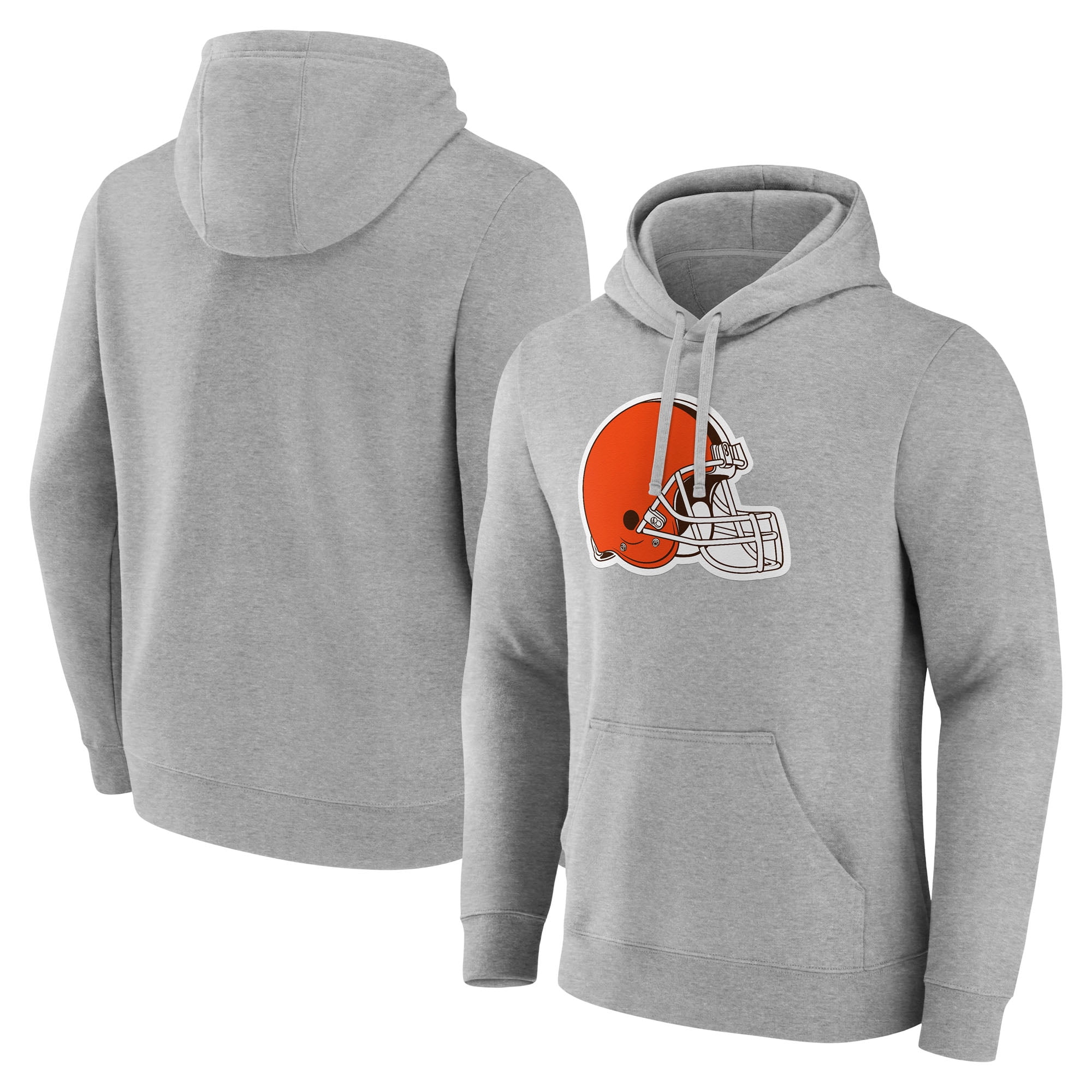 Men's Fanatics Heather Gray Cleveland Browns Deliver Fleece Pullover ...