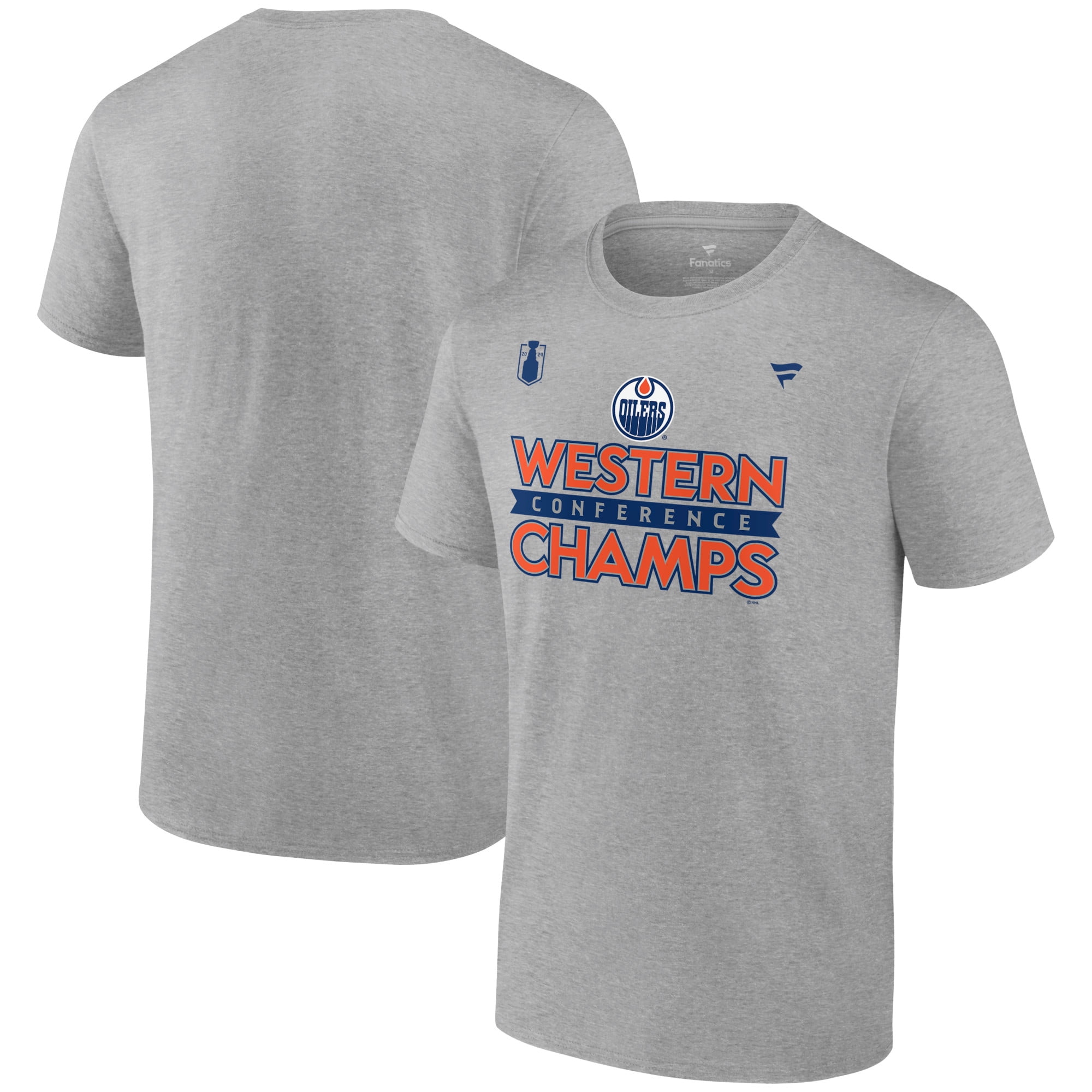 Men's Fanatics Heather Gray Edmonton Oilers 2024 Western Conference ...