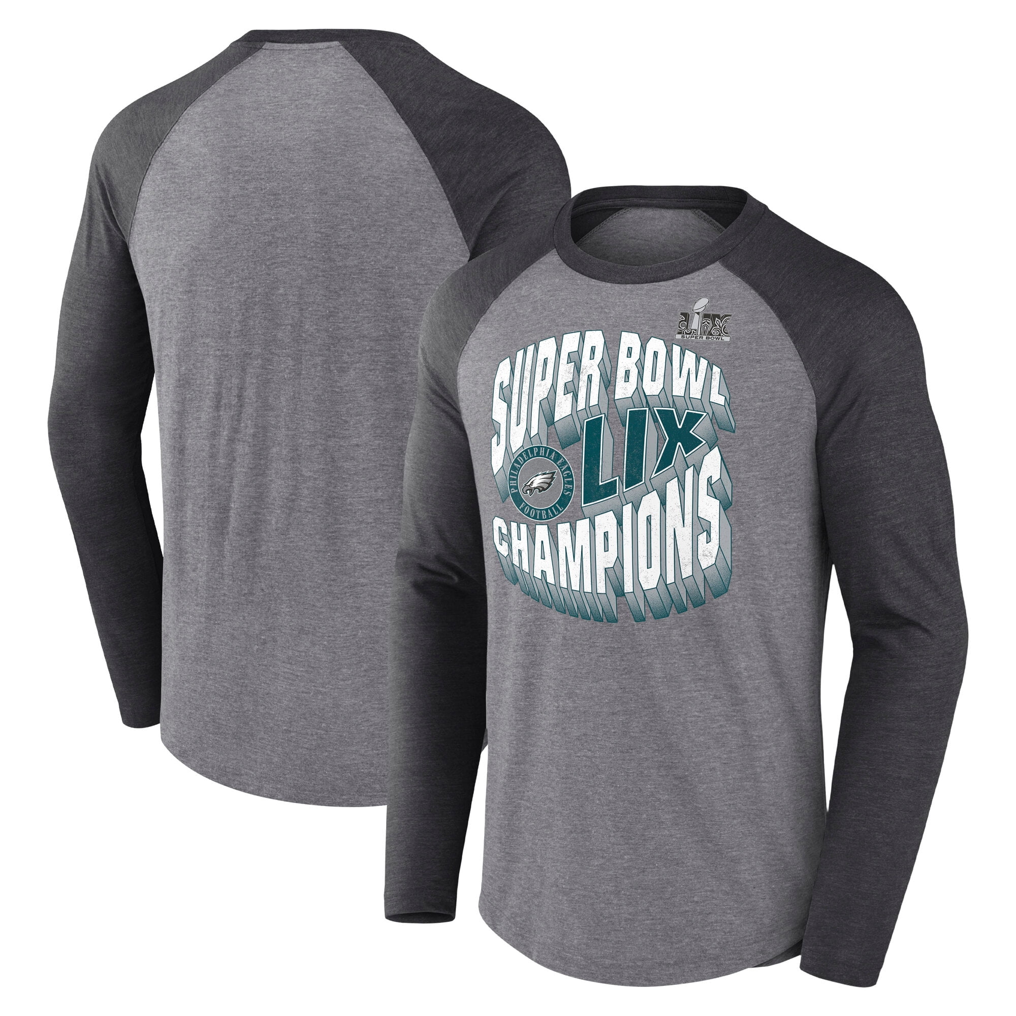 Men's Fanatics Heather Gray Philadelphia Eagles Super Bowl LIX ...