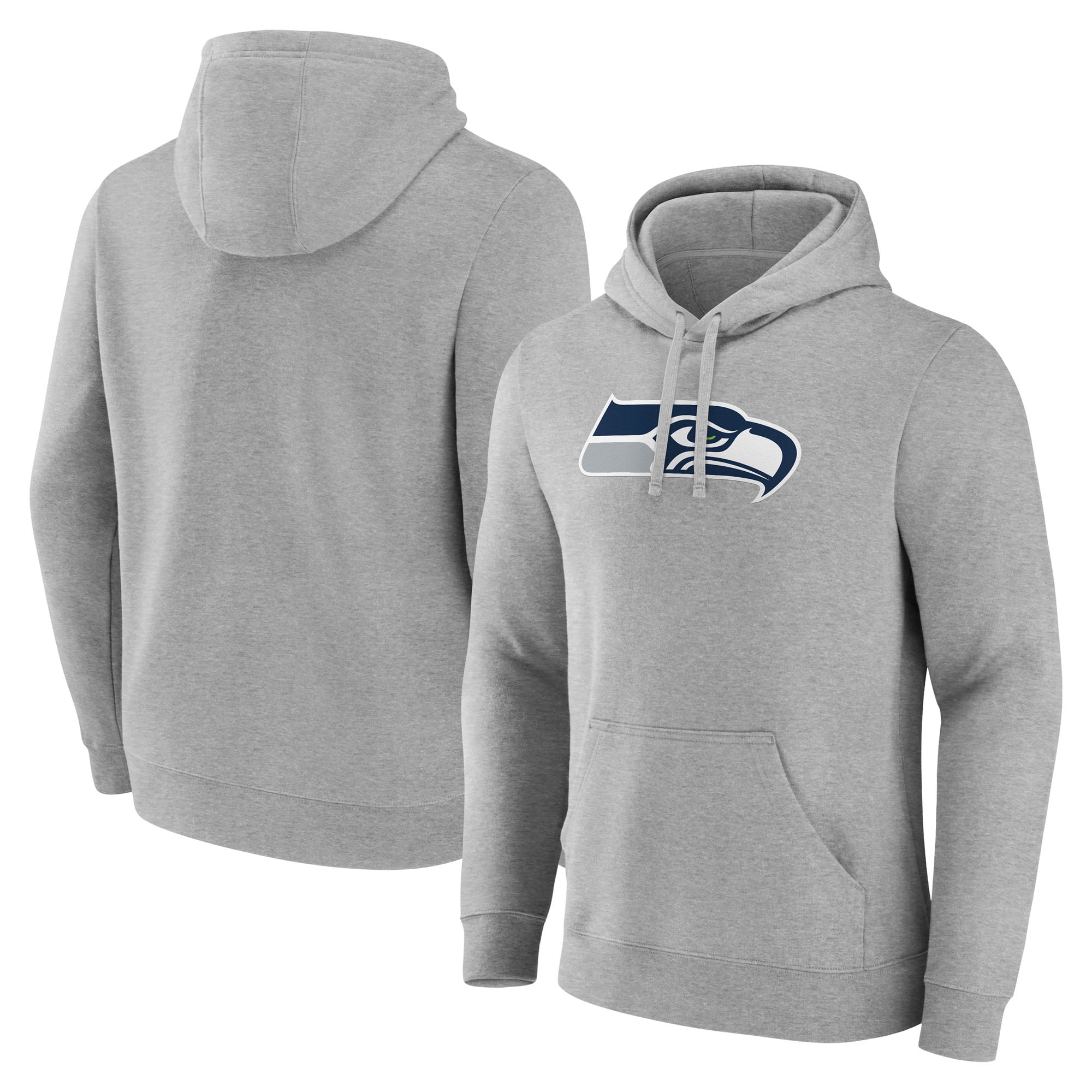 Men's Fanatics Heather Gray Seattle Seahawks Deliver Fleece Pullover ...