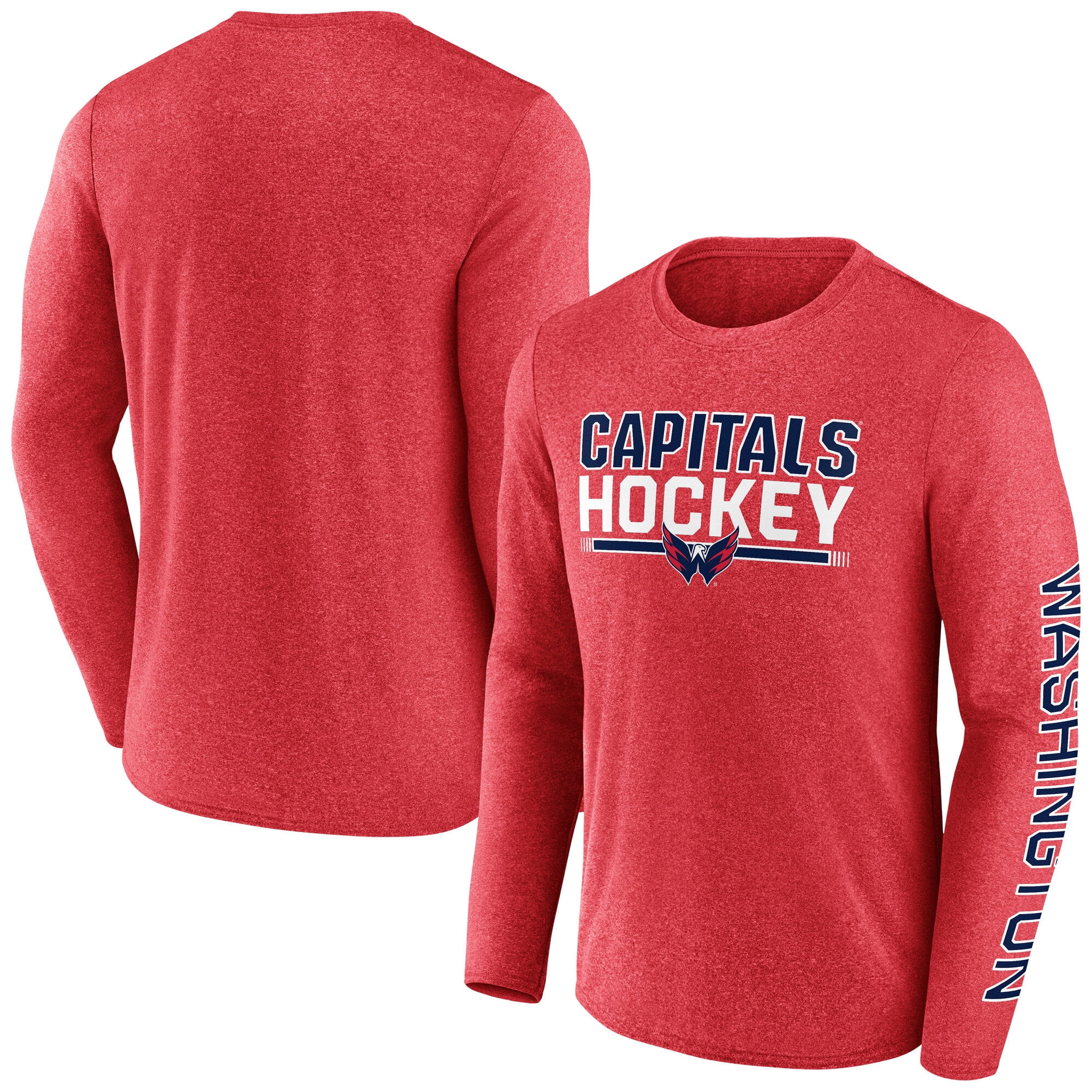 Men's Fanatics Heather Red Washington Capitals Sweep Iconic Synthetic ...