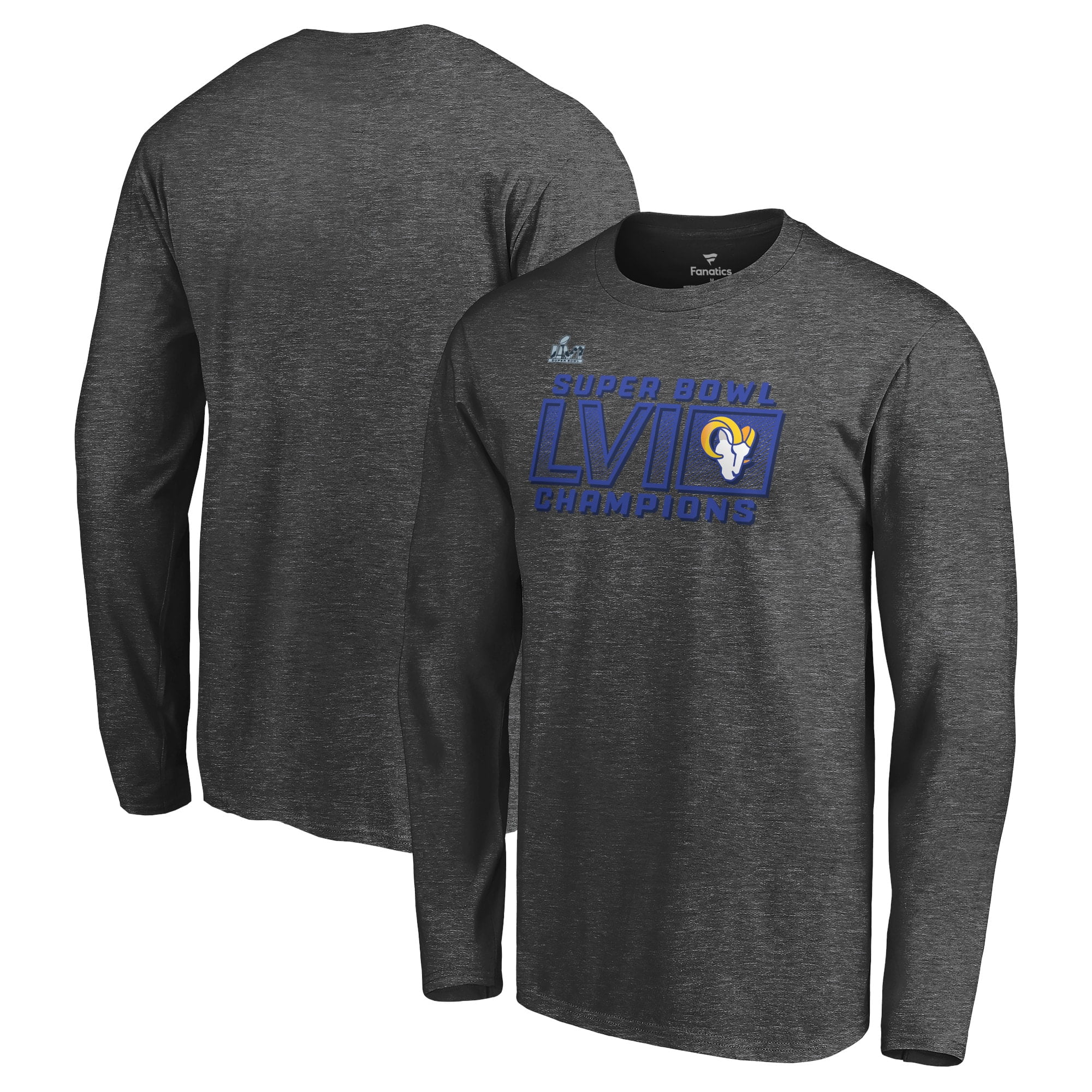 Men's Fanatics Heathered Charcoal Los Angeles Rams Super Bowl LVI ...