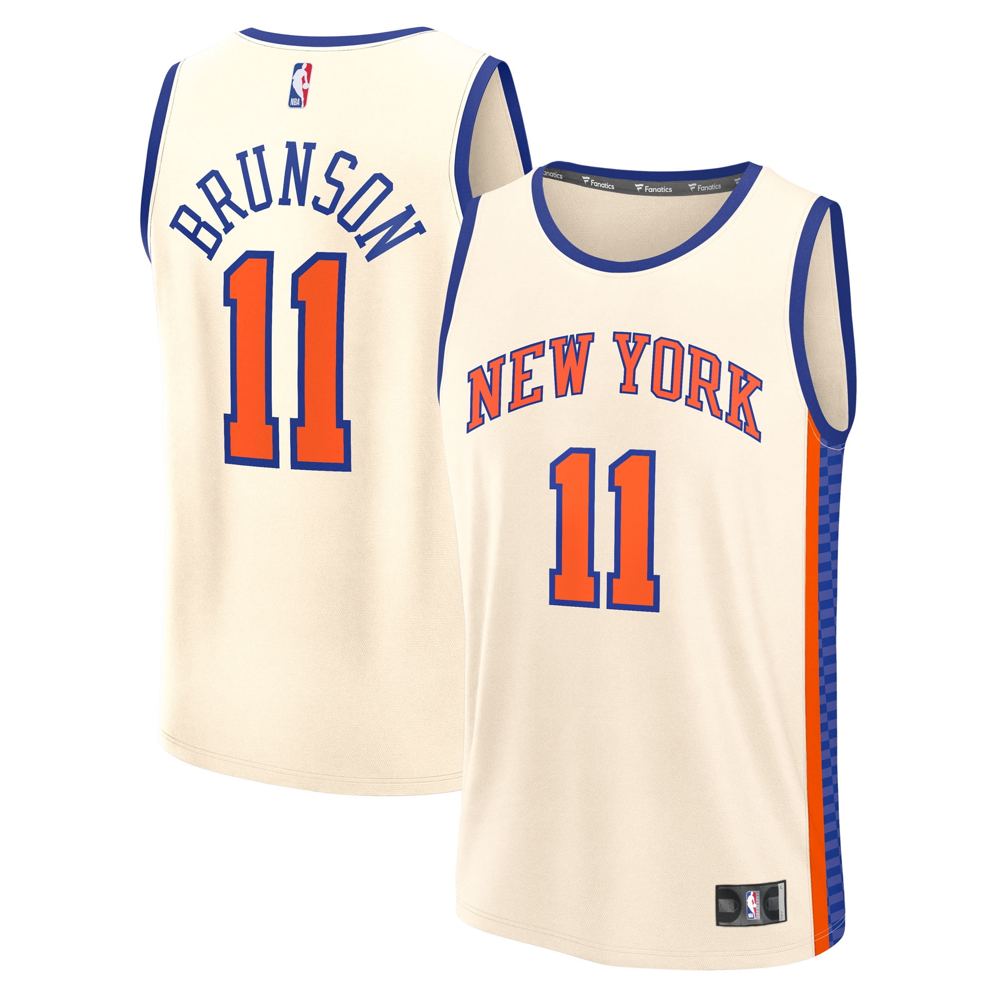 Men's Fanatics Jalen Brunson Cream New York Knicks 2025/26 City Edition ...