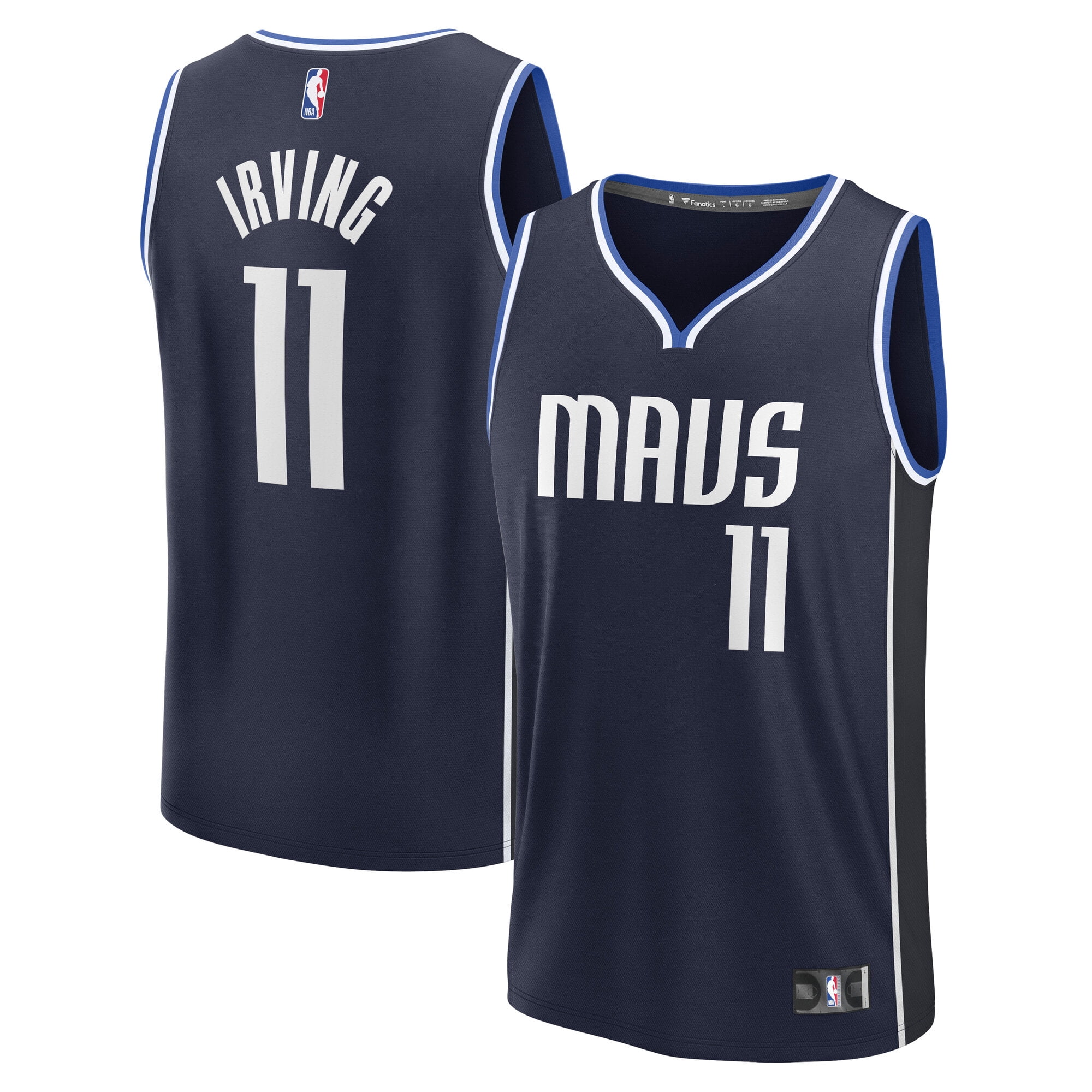 Men's Fanatics Kyrie Irving Navy Dallas Mavericks Fast Break Replica ...