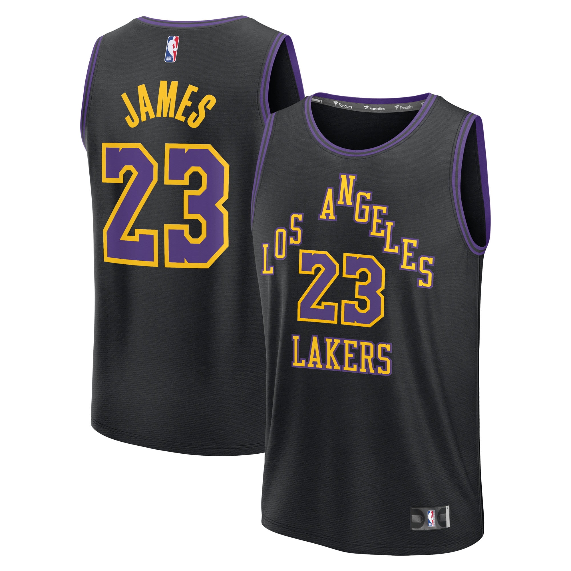 Men's Fanatics LeBron James Black Los Angeles Lakers 2025/26 City ...