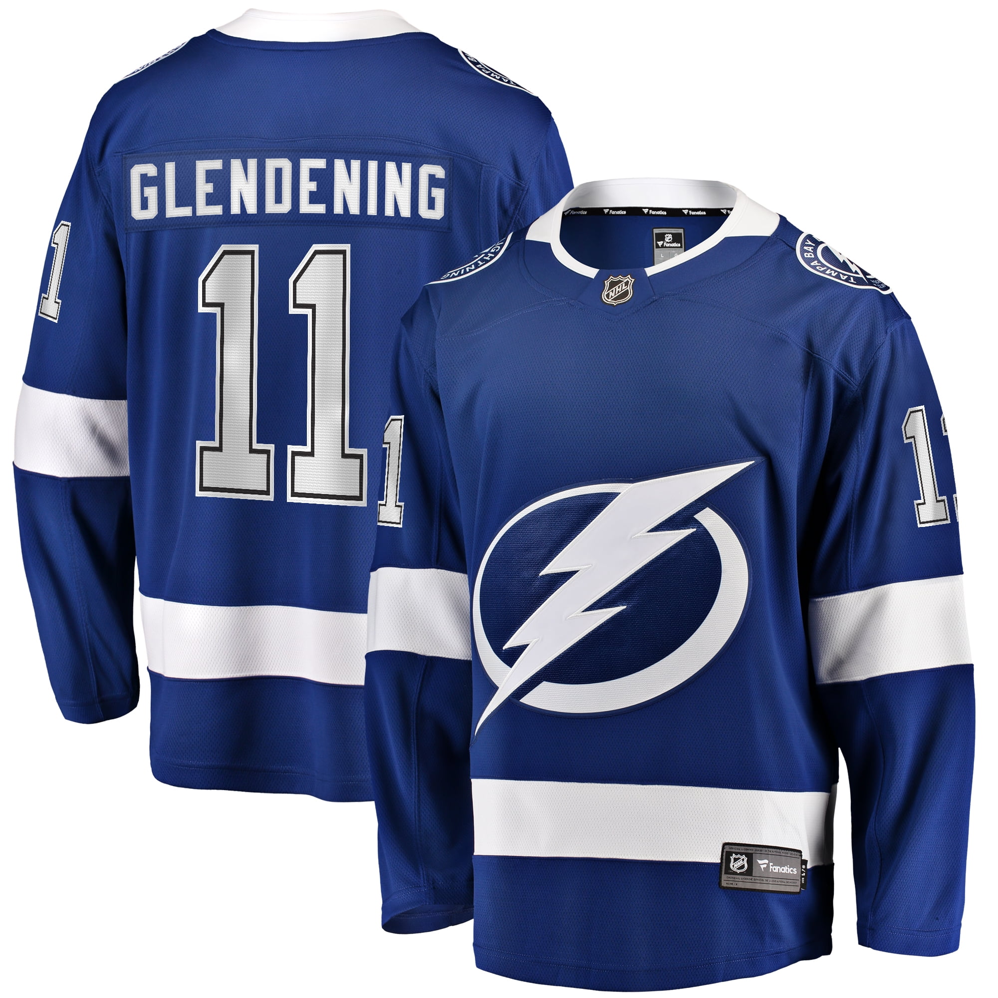 Men's Fanatics Luke Glendening Blue Tampa Bay Lightning Home Breakaway ...