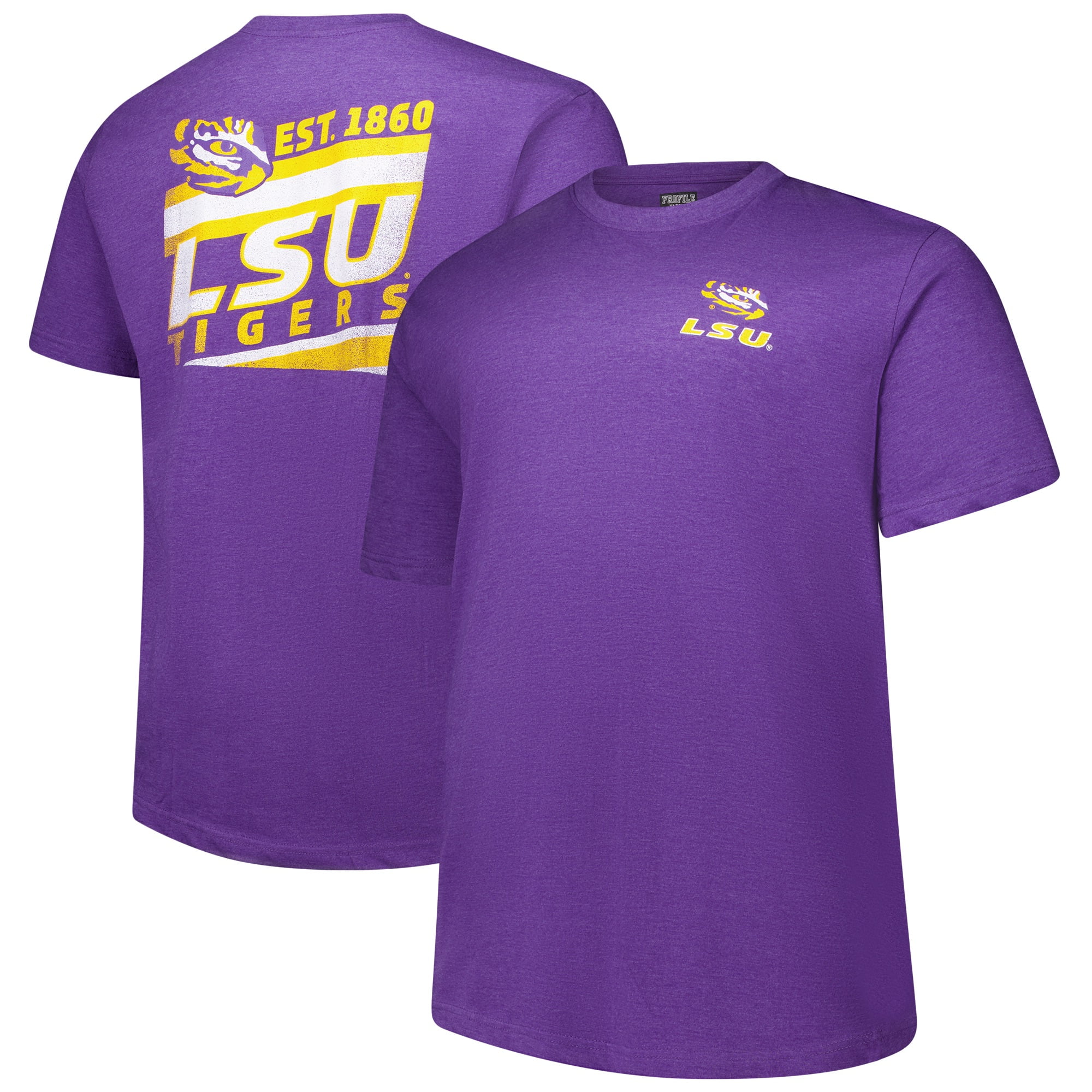 Men's Fanatics Purple LSU Tigers Big & Tall Ideal Faded T-Shirt ...