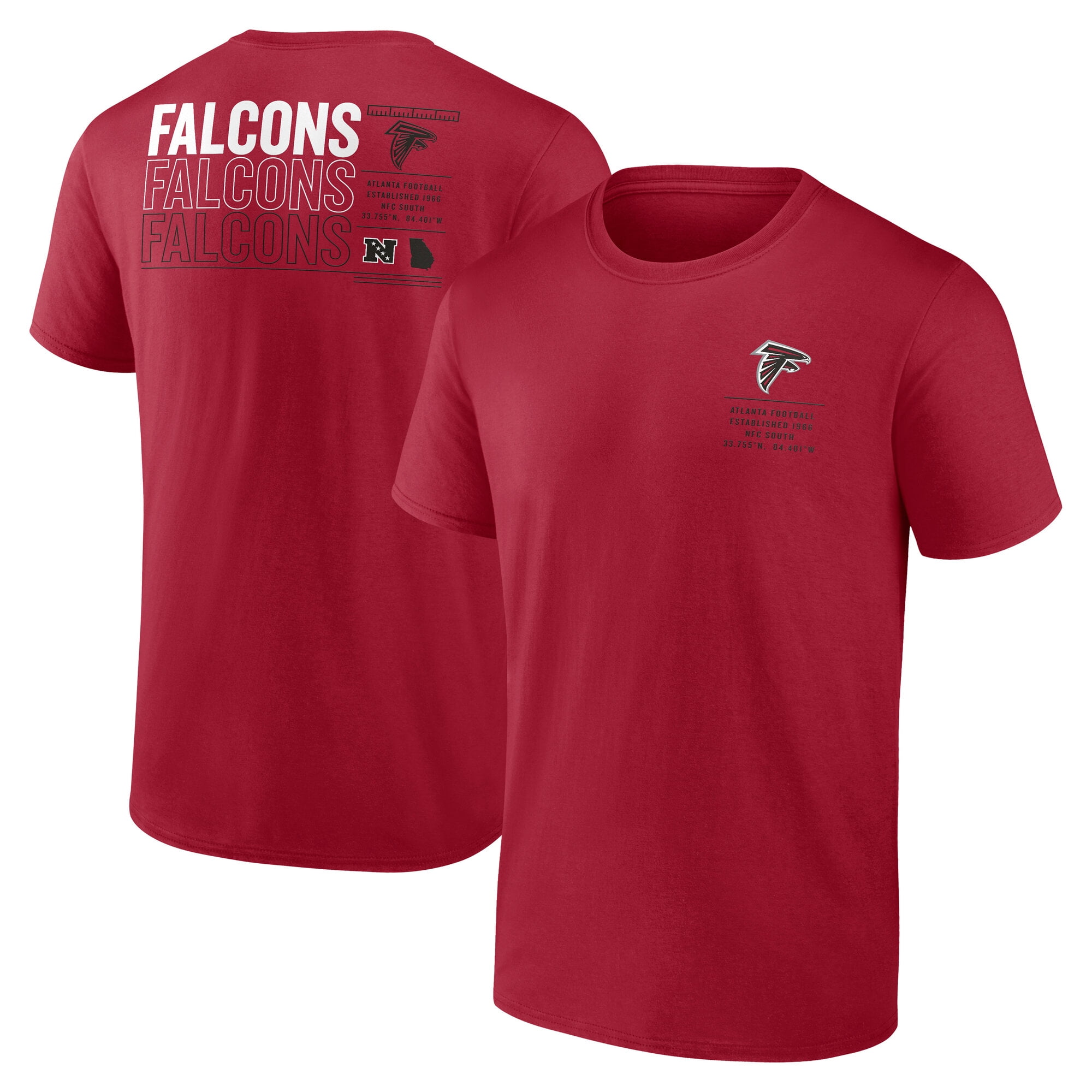 Men's Fanatics Red Atlanta Falcons Repeat Stats T-Shirt - Walmart.com