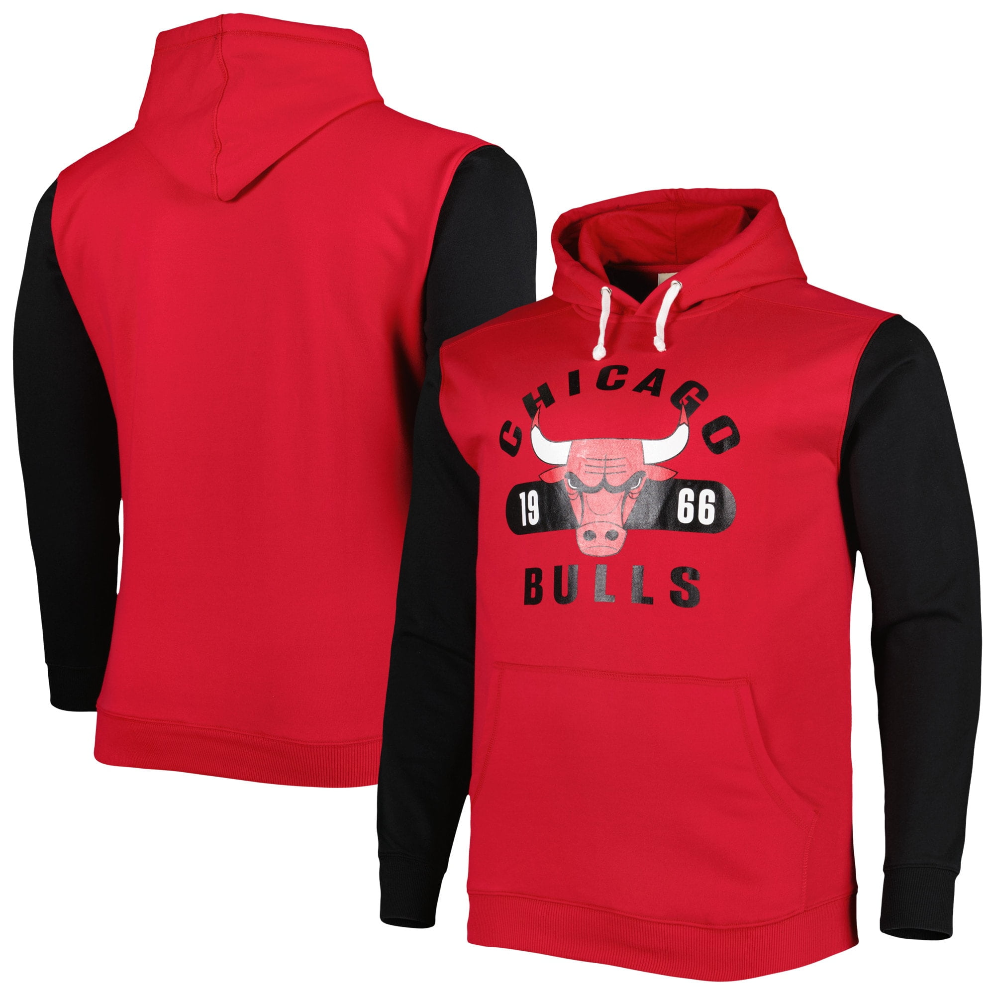 Men's Fanatics Red/Black Chicago Bulls Big & Tall Bold Attack Pullover ...