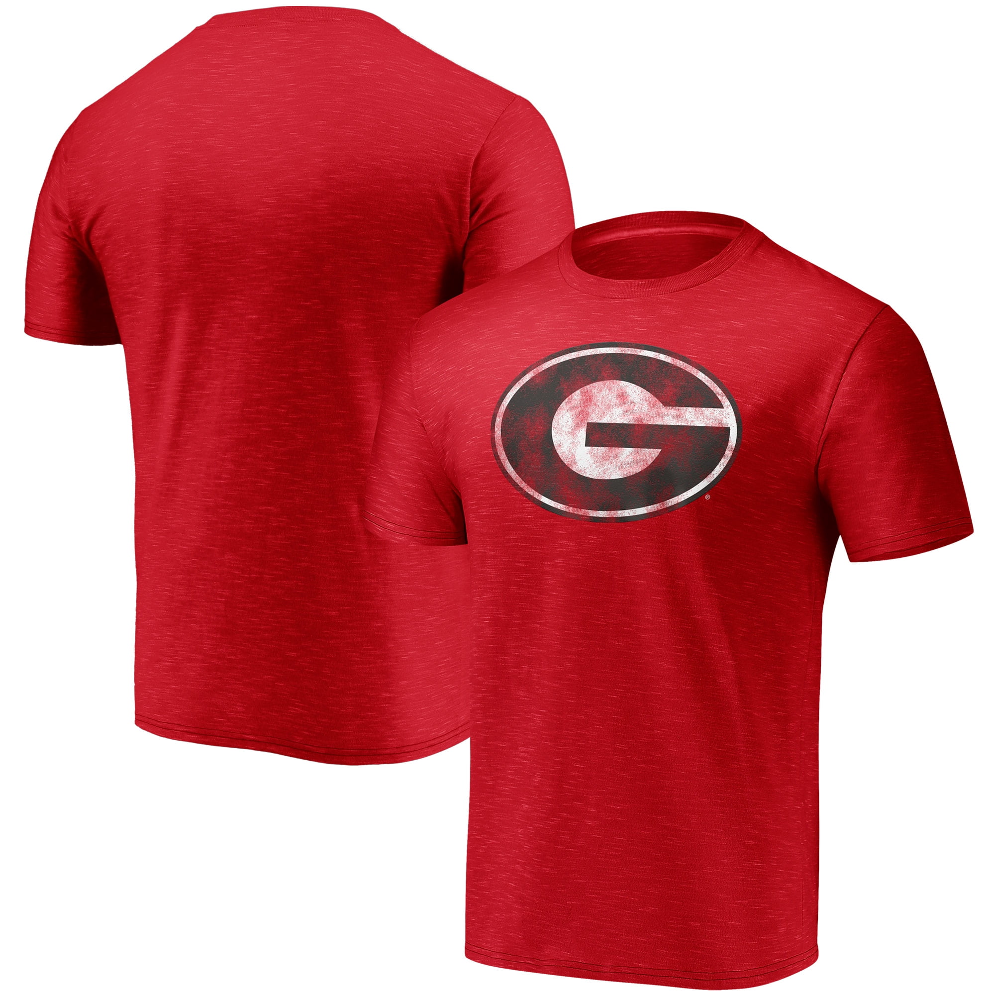 Men's Fanatics Red Georgia Bulldogs Classic Primary Logo Space-Dye T ...