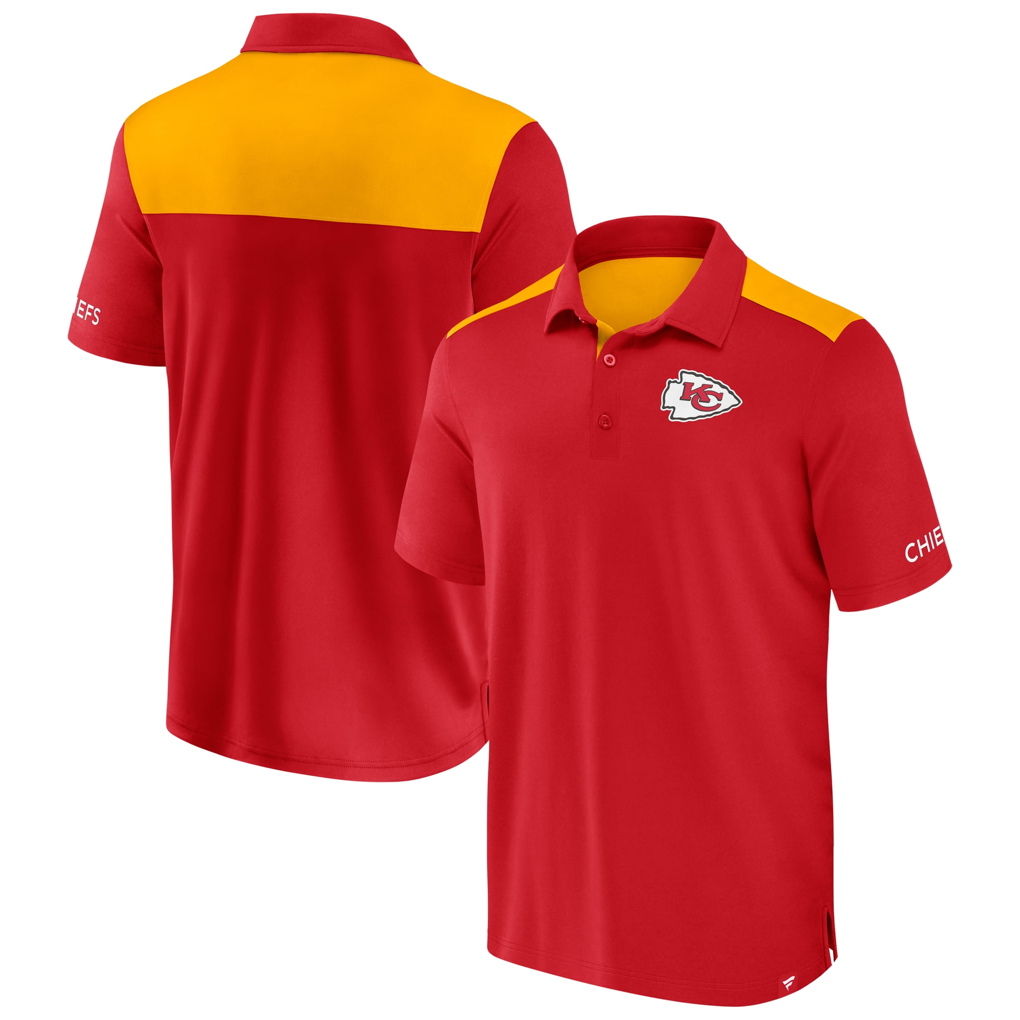 Men's Fanatics Red/Gold Kansas City Chiefs Colorblock Polo - Walmart.com