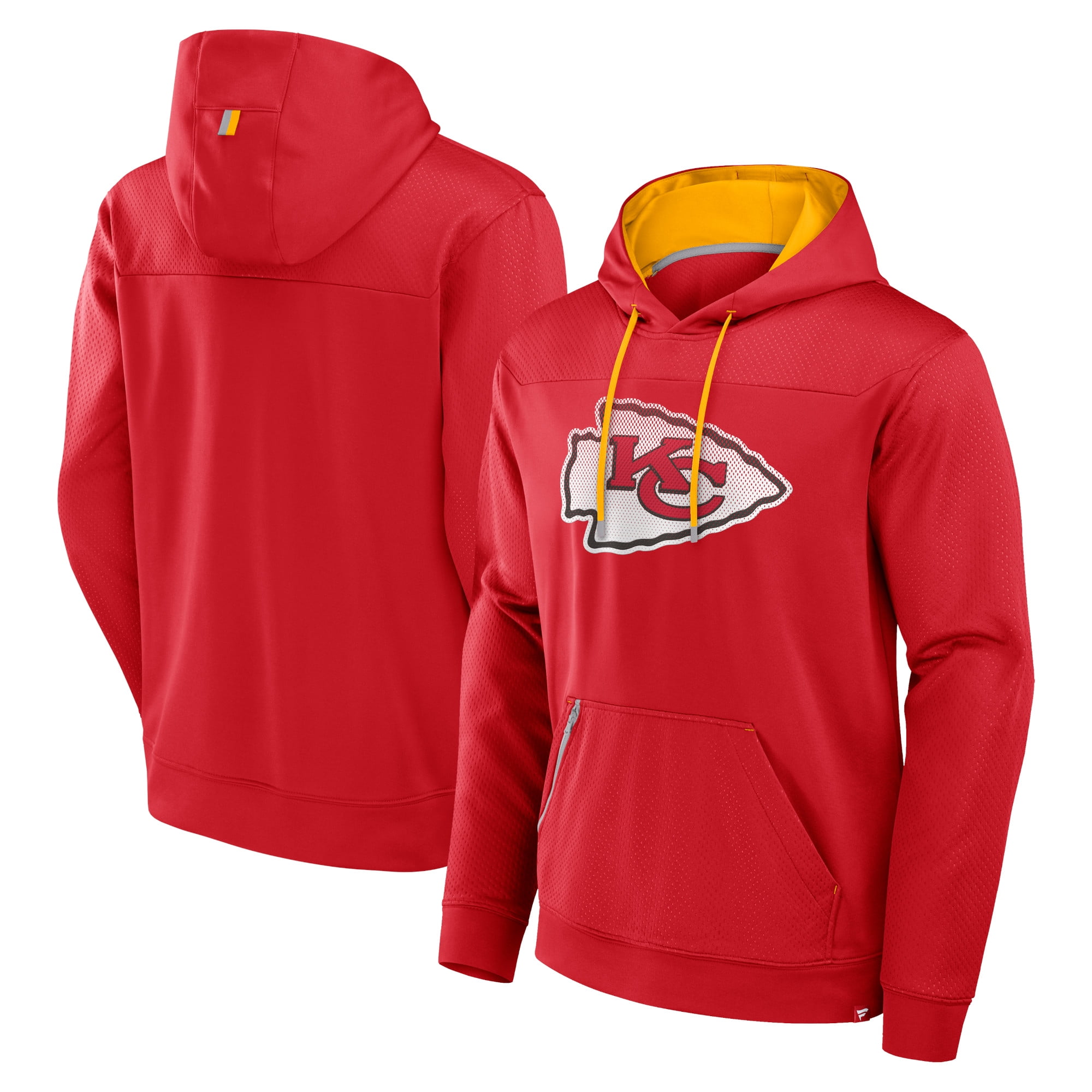 Men's Fanatics Red Kansas City Chiefs Defender Pullover Hoodie ...