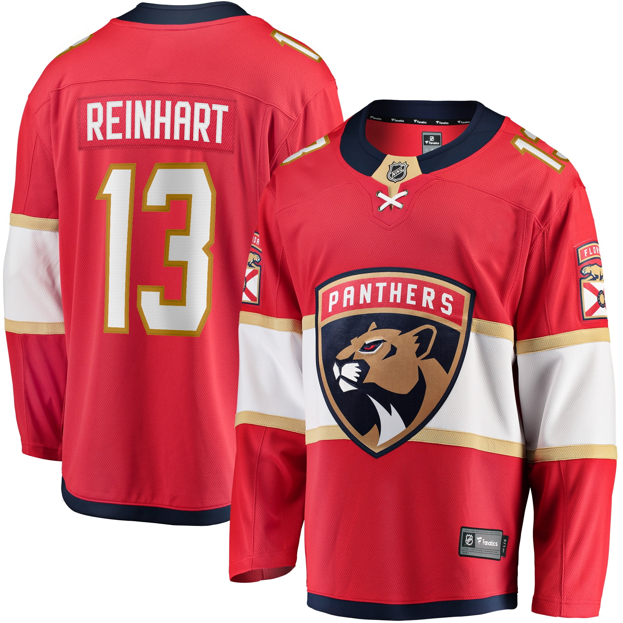 Men's Fanatics Sam Reinhart Red Florida Panthers Breakaway Player ...