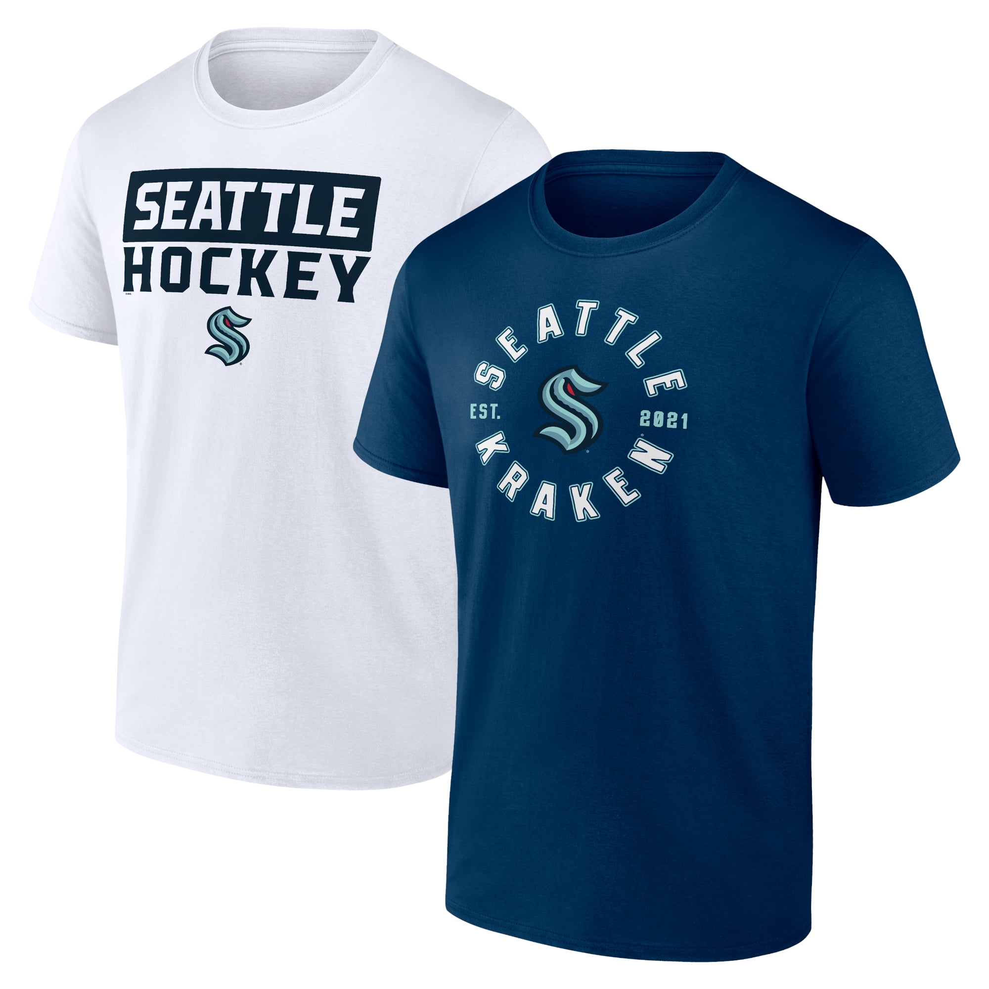 Men's Fanatics Seattle Kraken Big & Tall 2-Pack T-Shirt Set - Walmart.com