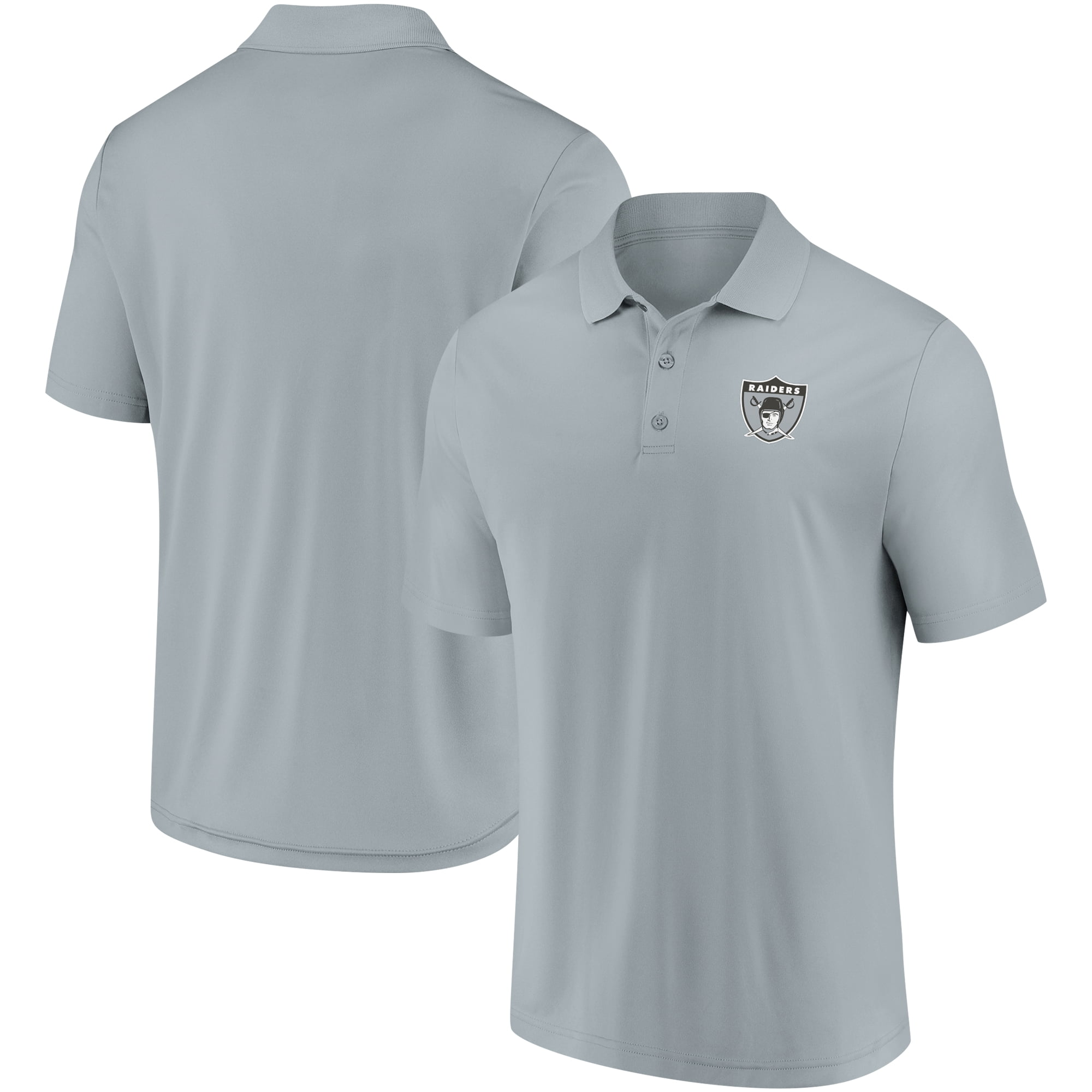 Men's Silver Las Vegas Raiders Component Polo - Walmart.com