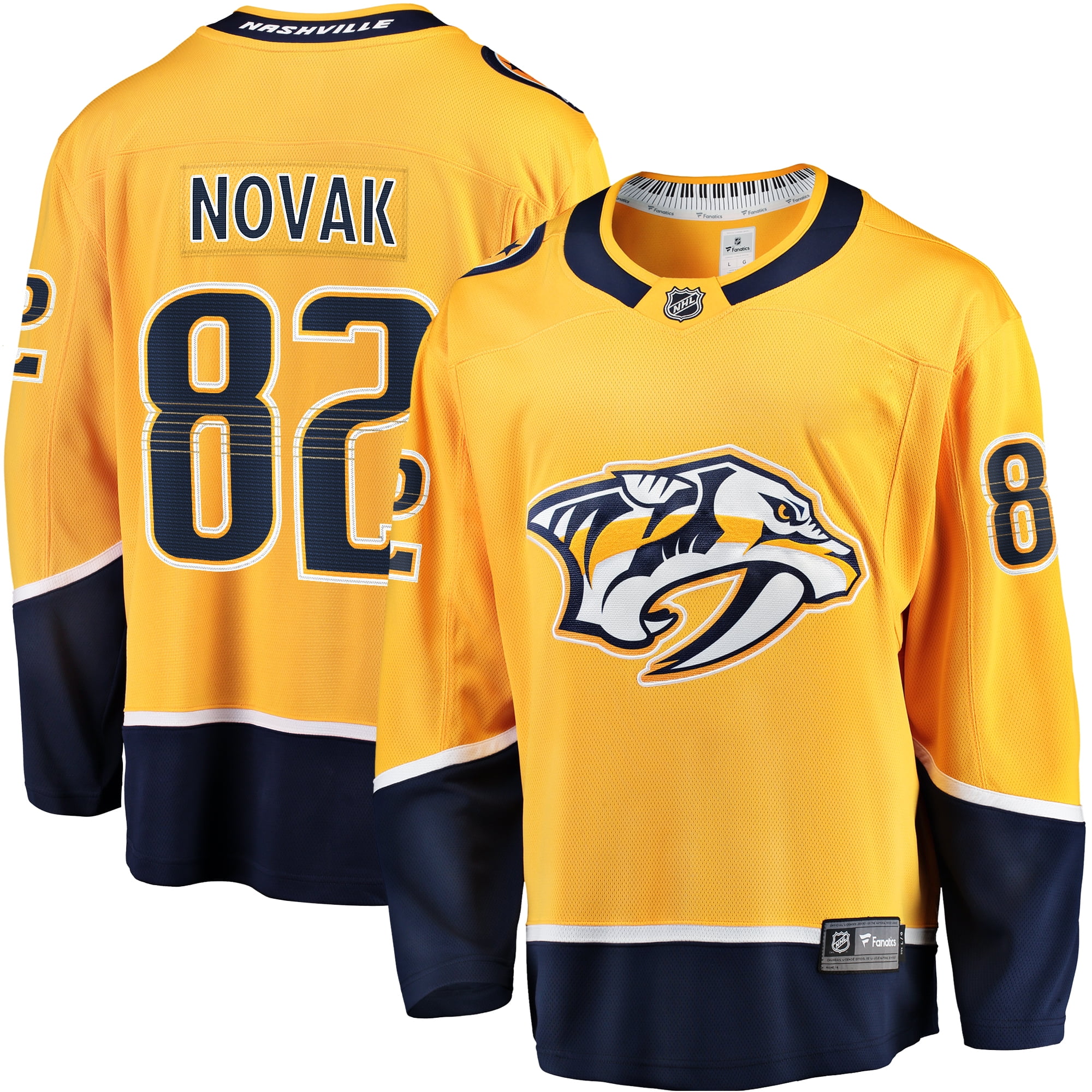 Men's Fanatics Tommy Novak Gold Nashville Predators Home Breakaway ...