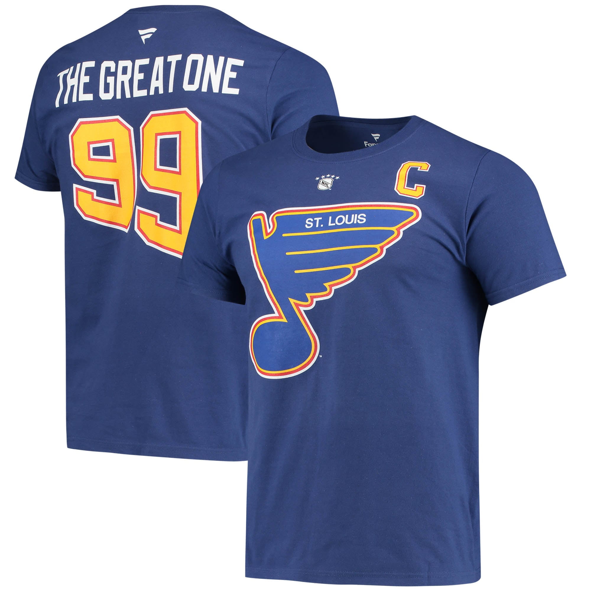 Men's Fanatics Wayne Gretzky Blue St. Louis Blues Authentic Stack ...