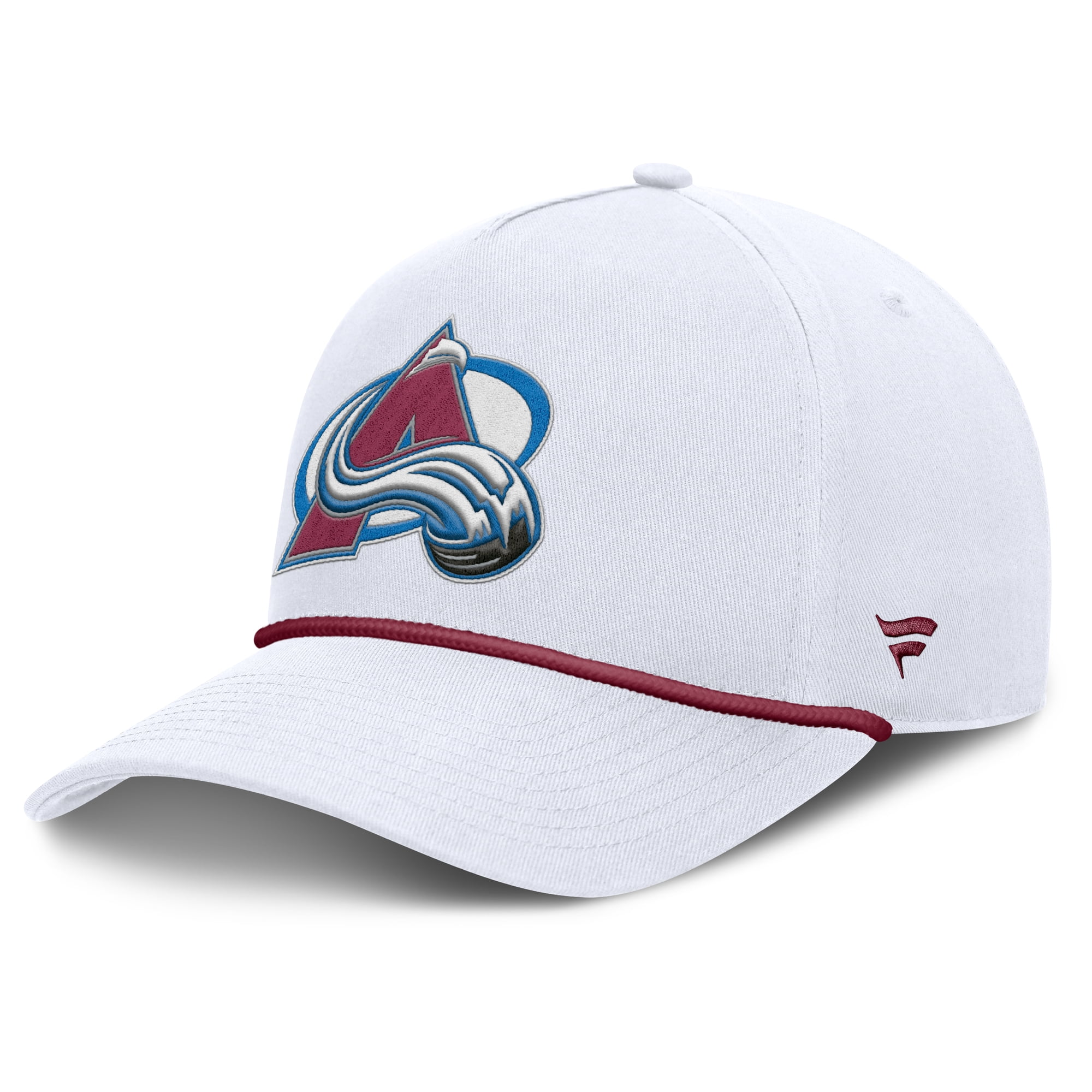 Men's Fanatics White Colorado Avalanche Rope A-Frame Adjustable Hat ...