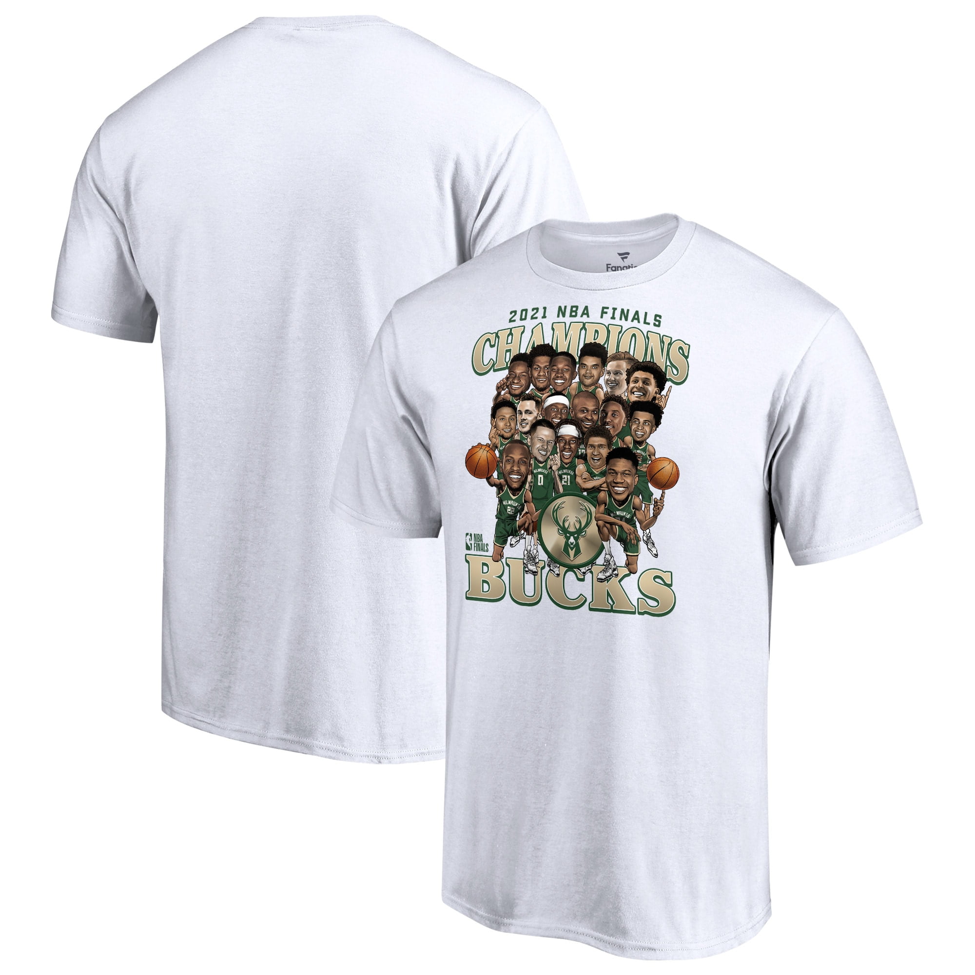 Men's Fanatics White Milwaukee Bucks 2021 NBA Finals Champions Team ...