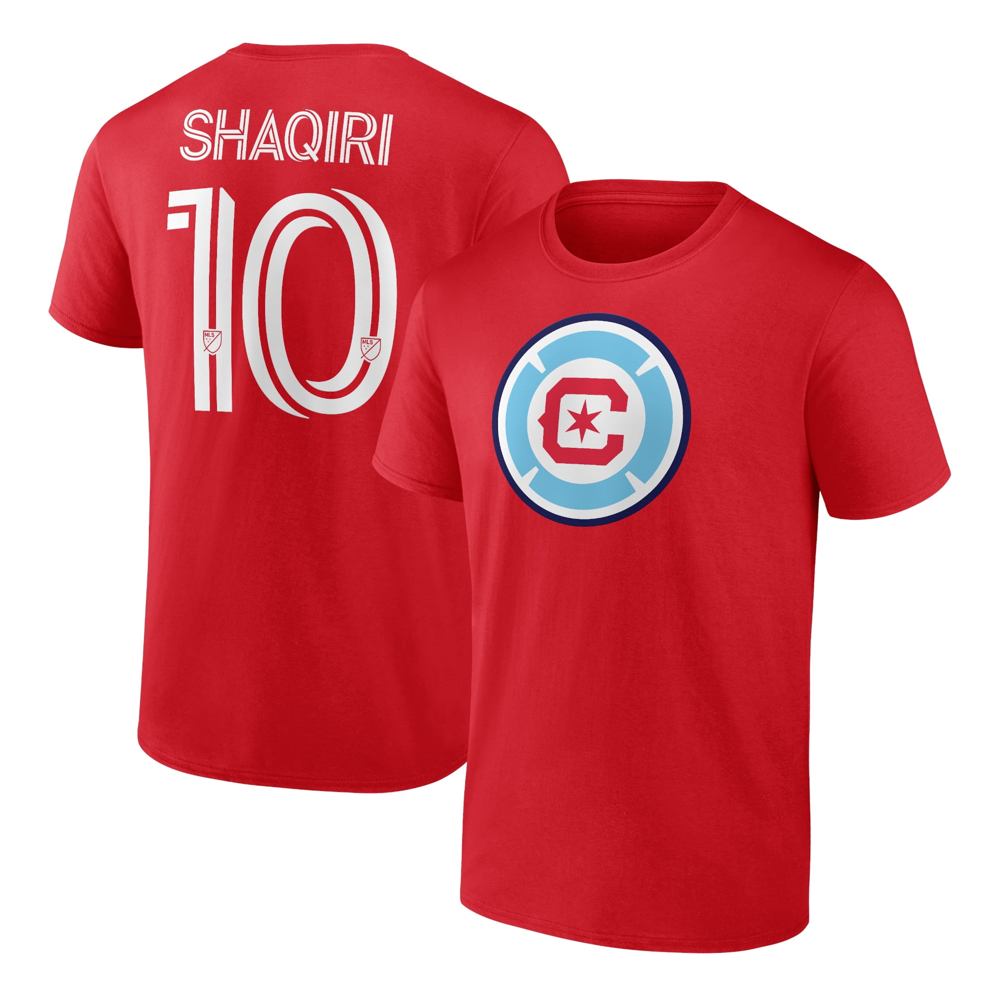 Men's Fanatics Xherdan Shaqiri Red Chicago Fire Authentic Stack Name ...