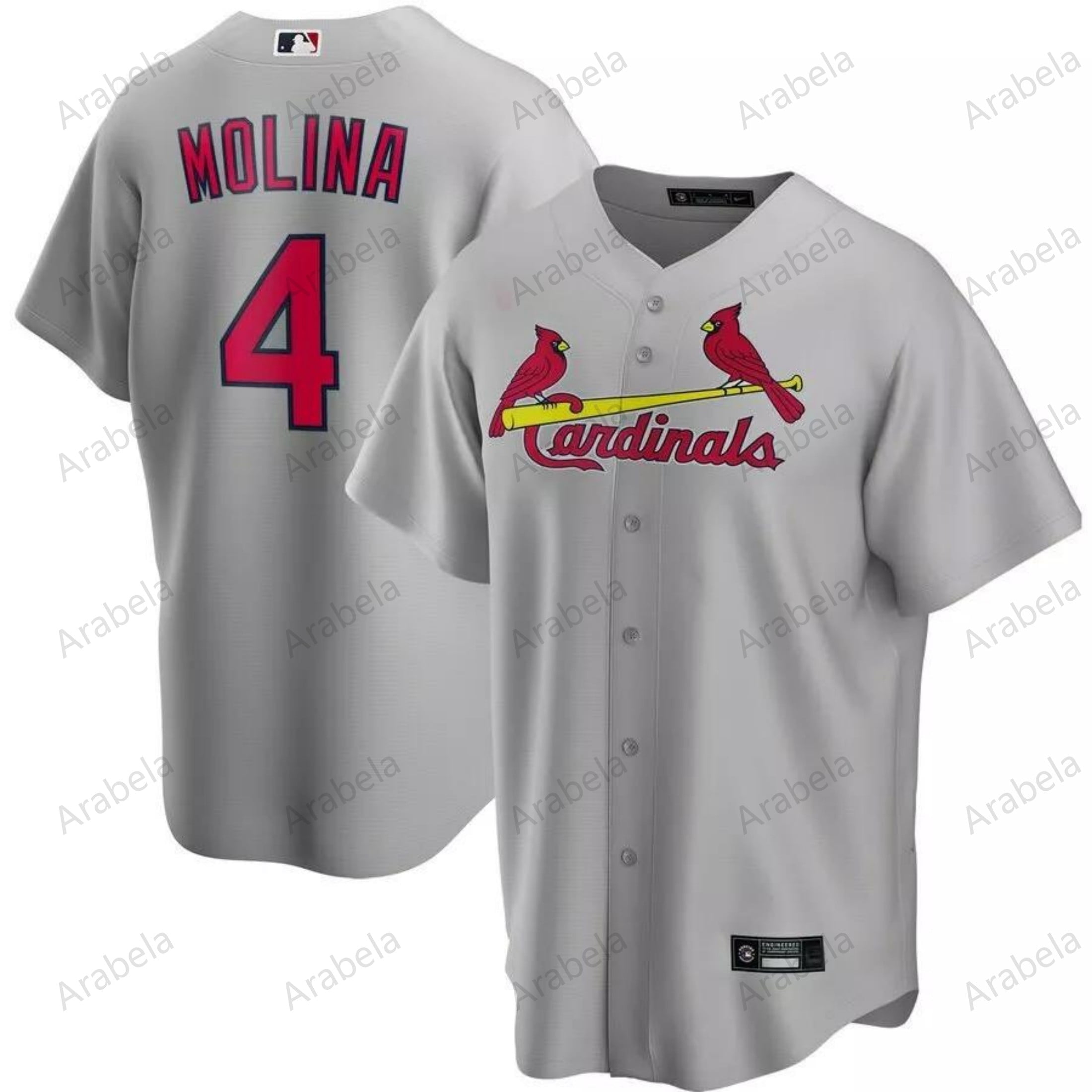 Men's Fans Youth_Louis_Cardinals #4 Yadier_Molina St.short sleeve Pl_ay_er World Series 2024 ...