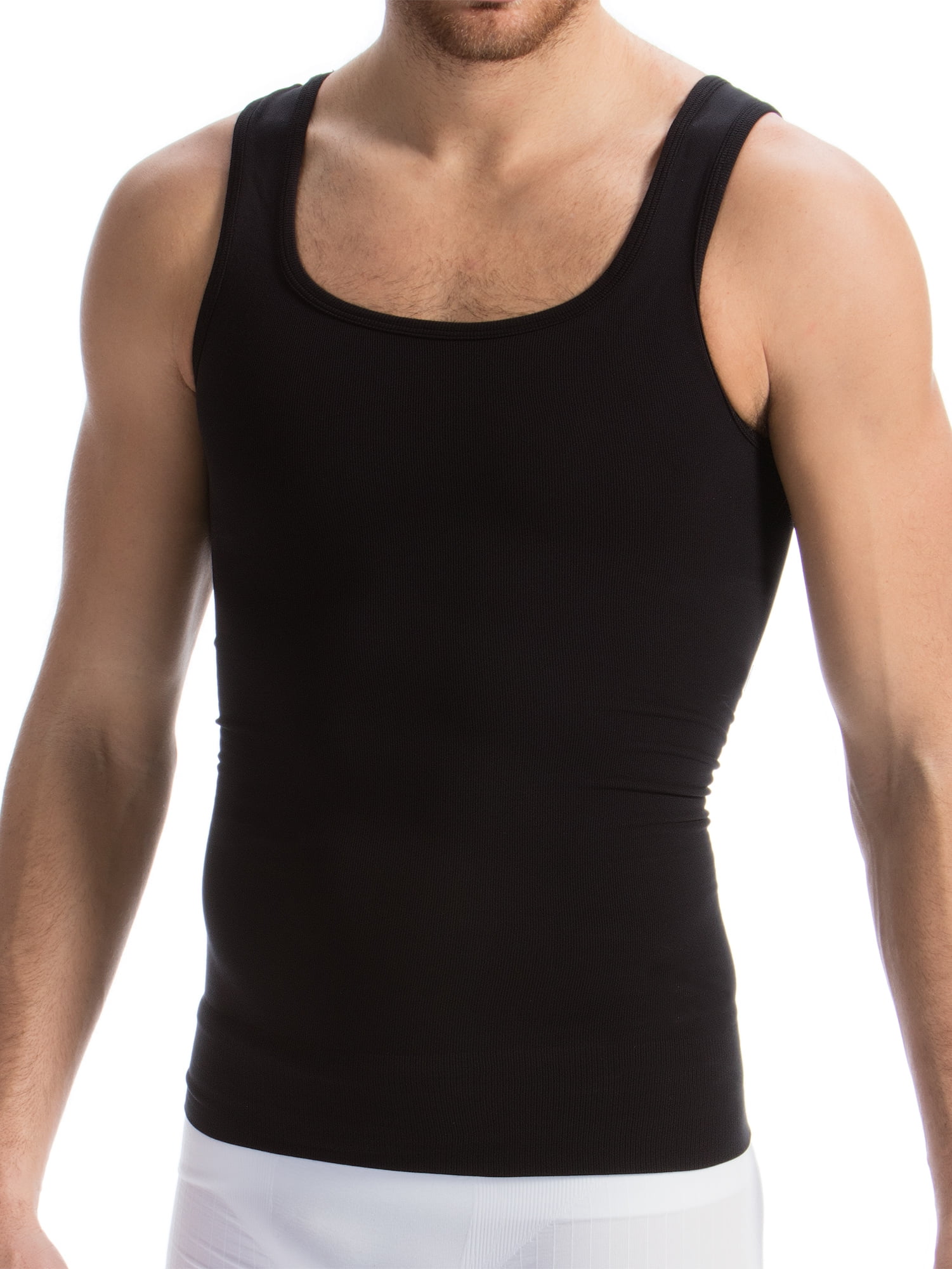 Men's FarmaCell 418 Cotton Total Body Compression Shaping Tank (Black ...