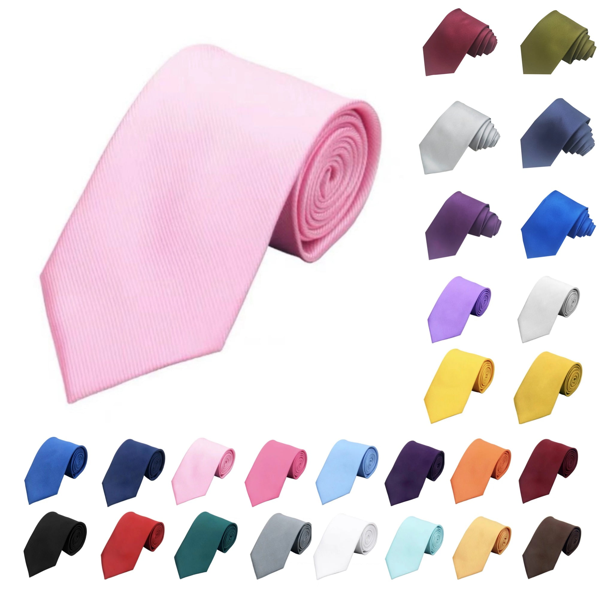 Men's Fashion Business 8cm Formal Wear Solid Color Polyester Silk Hand ...