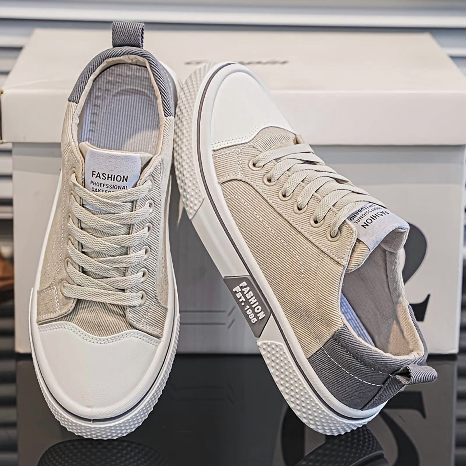 Men's Fashion Canvas Skate Shoes 2026, Lightweight Comfortable Casual ...