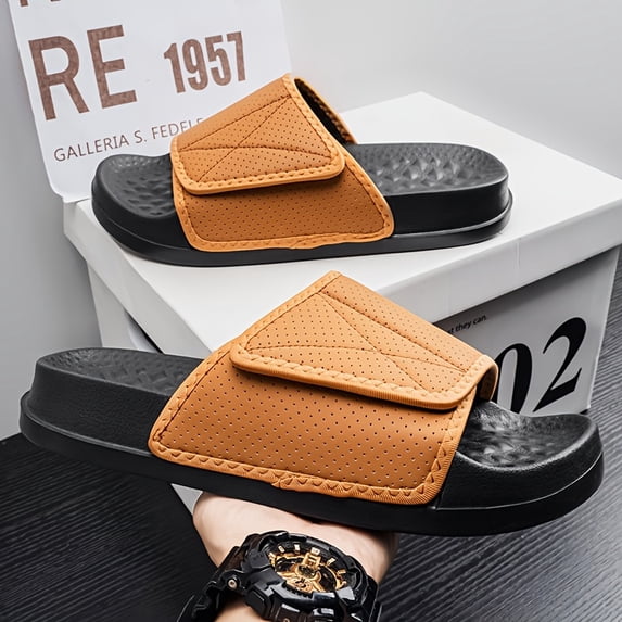 Men's Fashion Casual Slides, Lightweight and Versatile for Daily ...