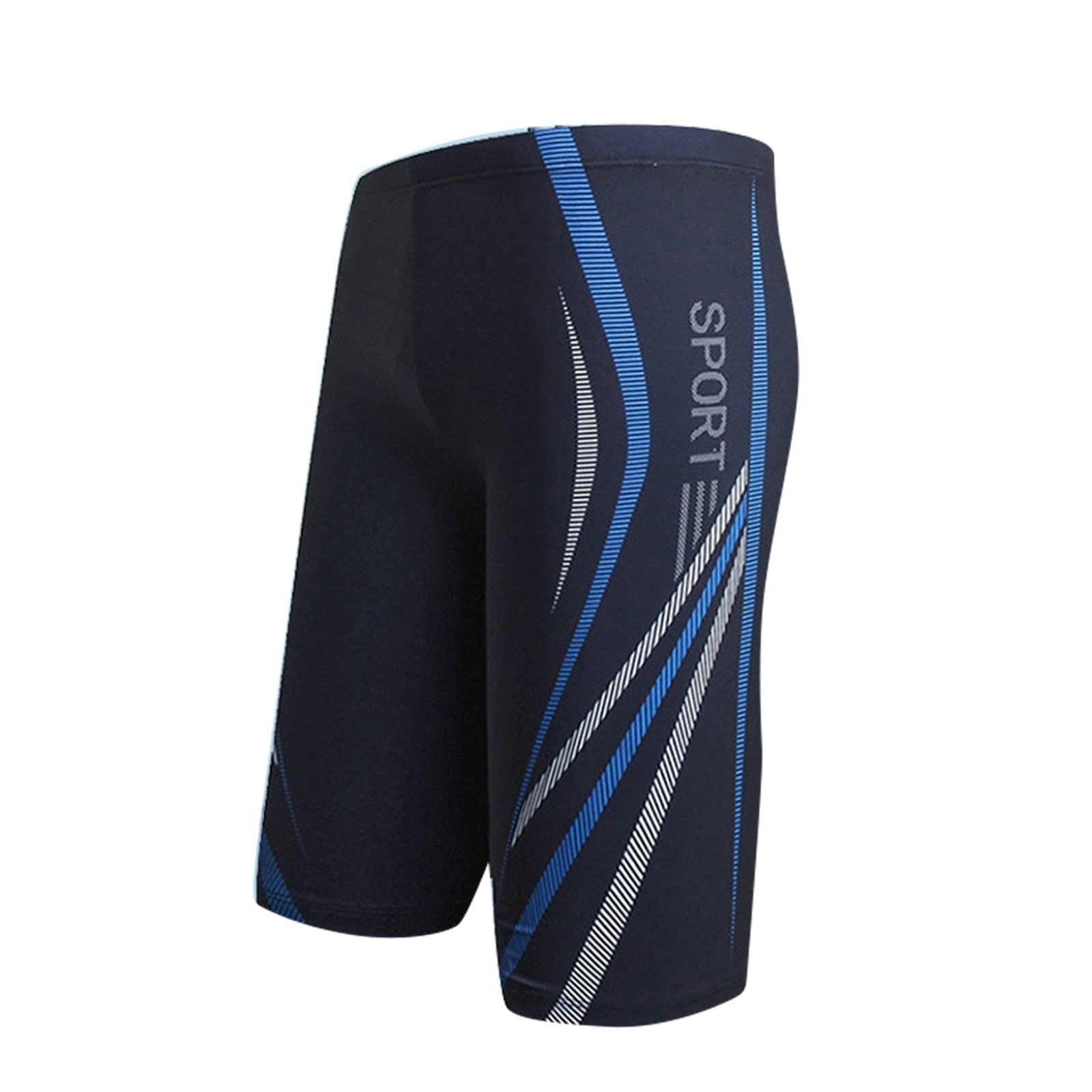 Mens Fashion Jammer Swimsuit Endurance Solid Quick Dry Endurance