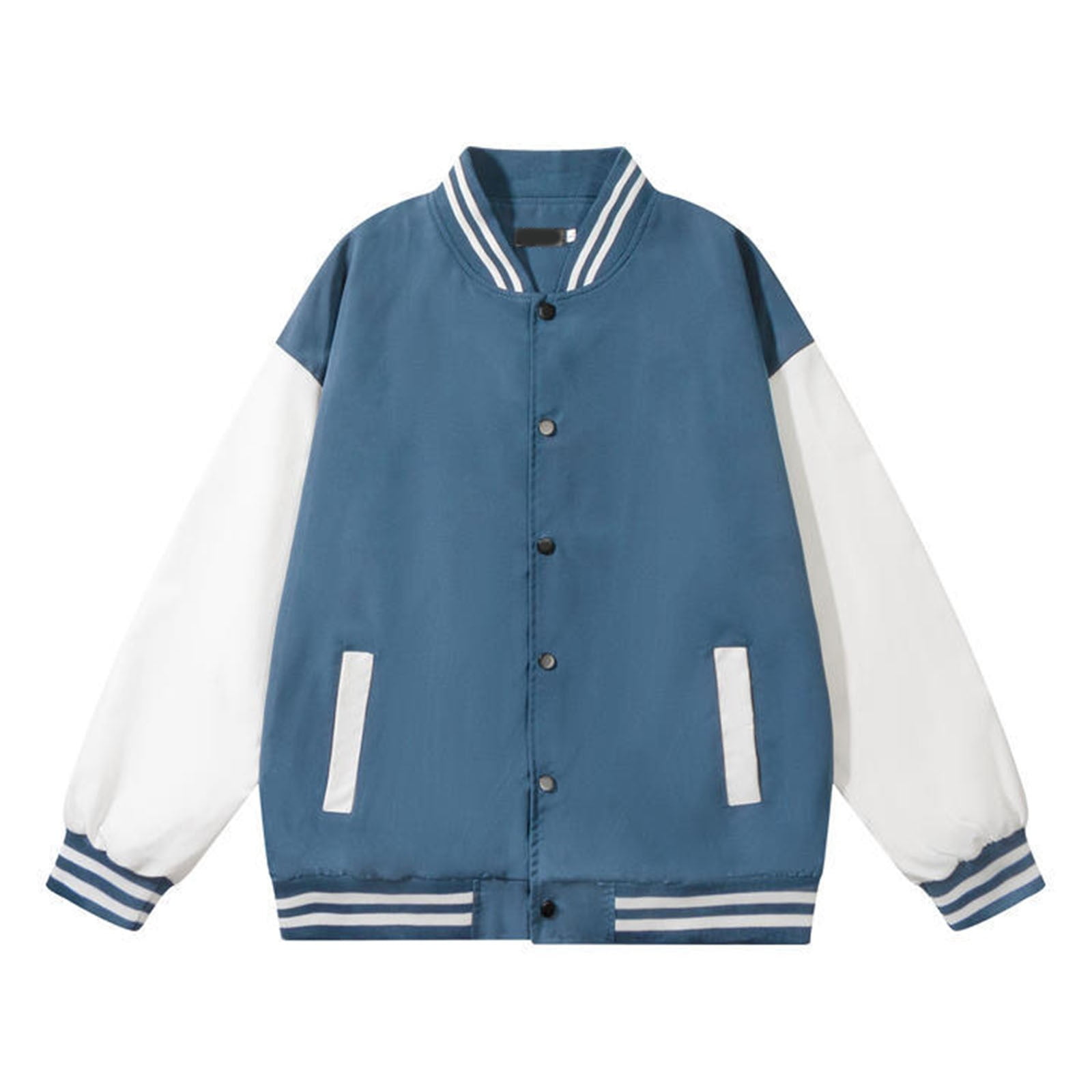 Men's Fashion Varsity Jacket Causal Slim Fit Cotton Letterman Baseball ...