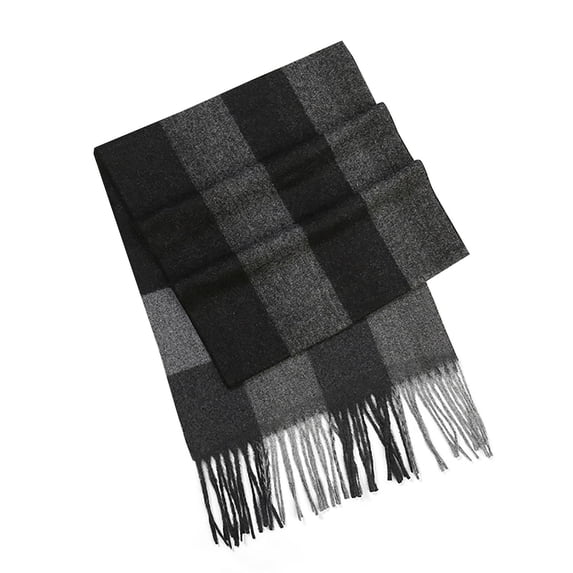 Men's Fashionable British Plaid Versatile Scarf Winter Warm Tassel ...
