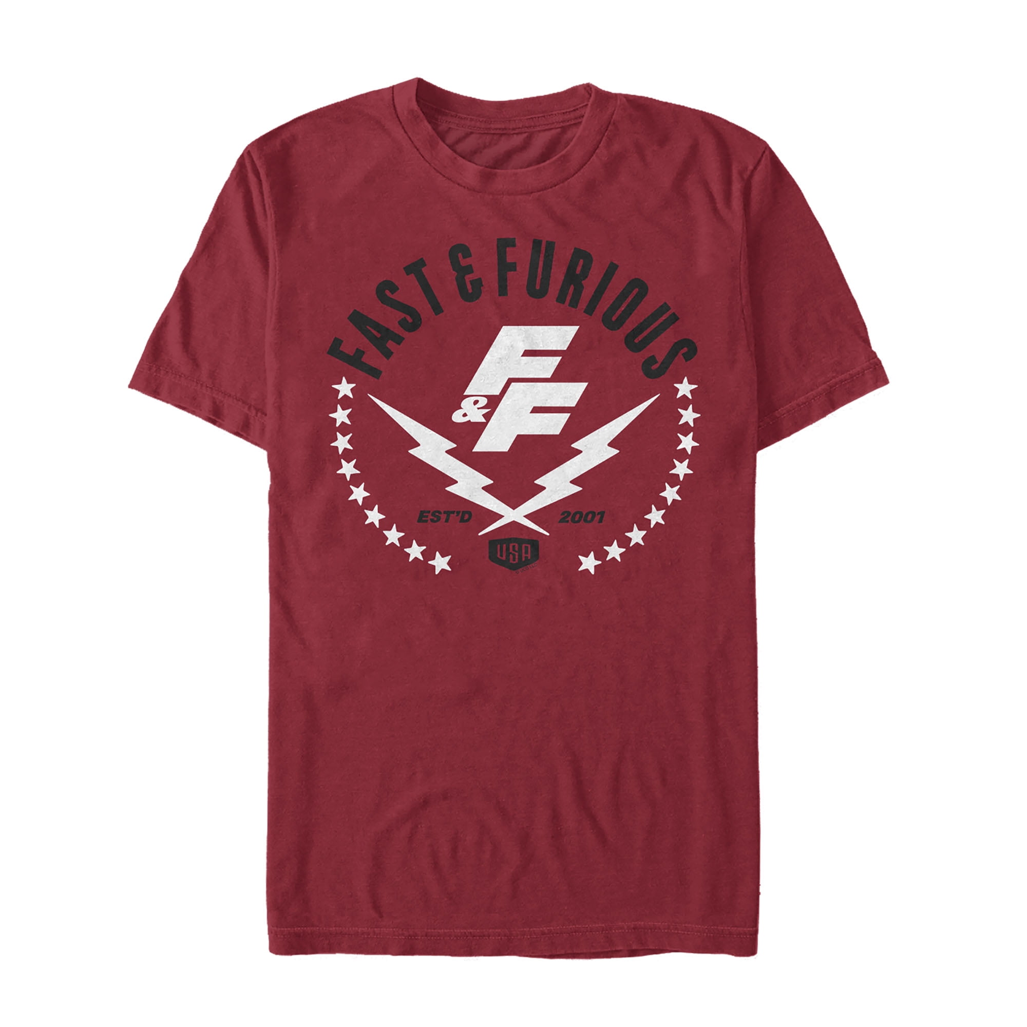Men's Fast & Furious FF Star Logo Graphic Tee Cardinal Large - Walmart.com